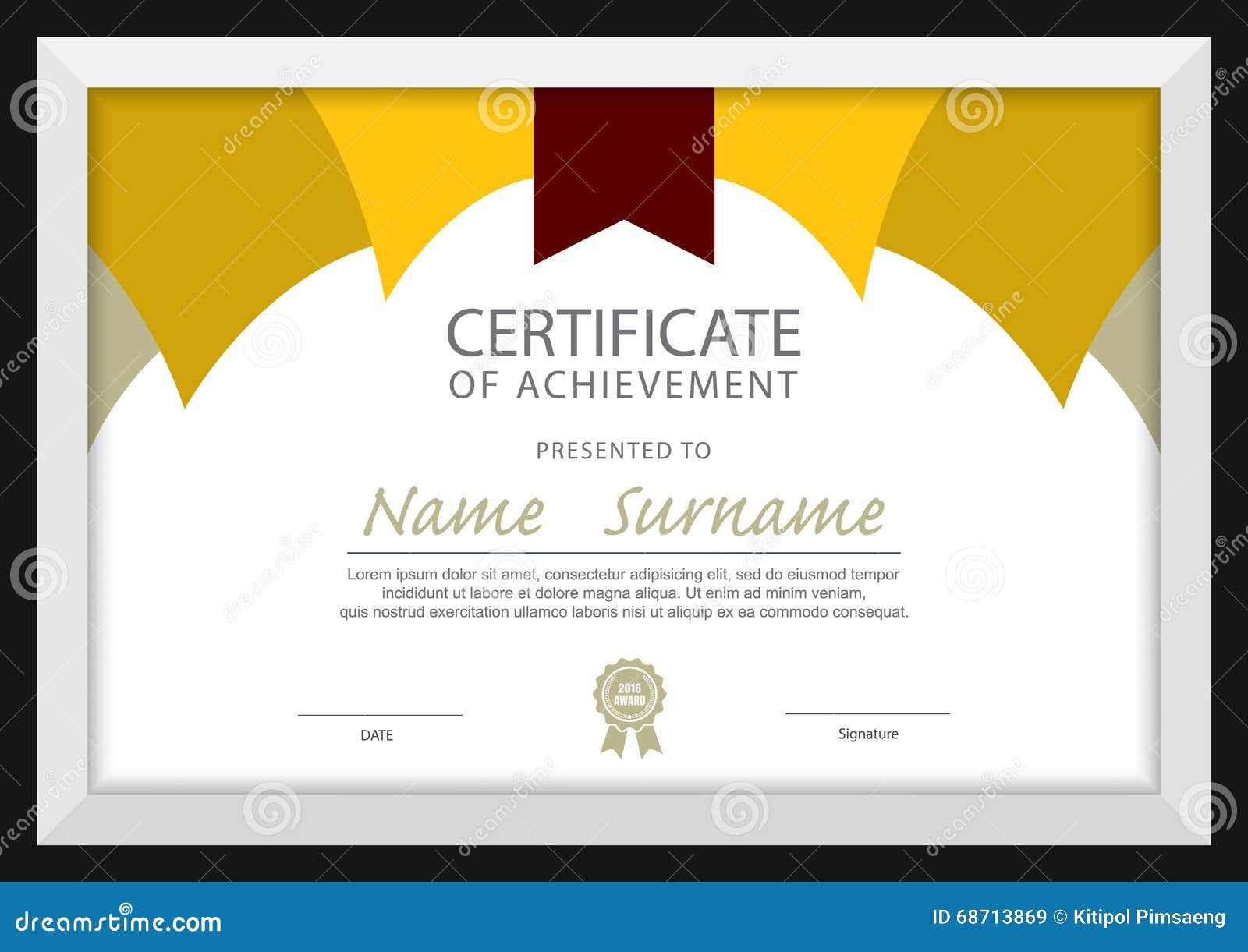 Certificate Template,diploma Layout Stock Vector - Illustration of ...