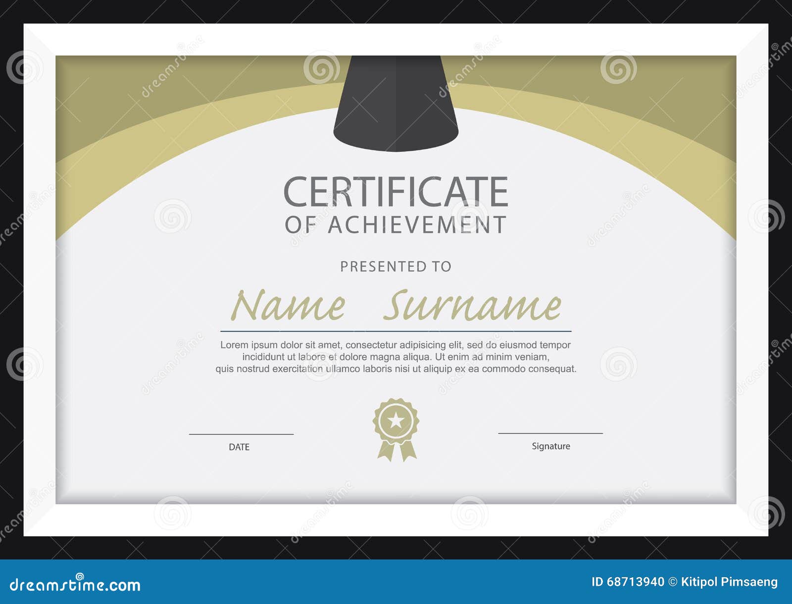 Certificate Template,diploma Layout Stock Vector - Illustration of ...