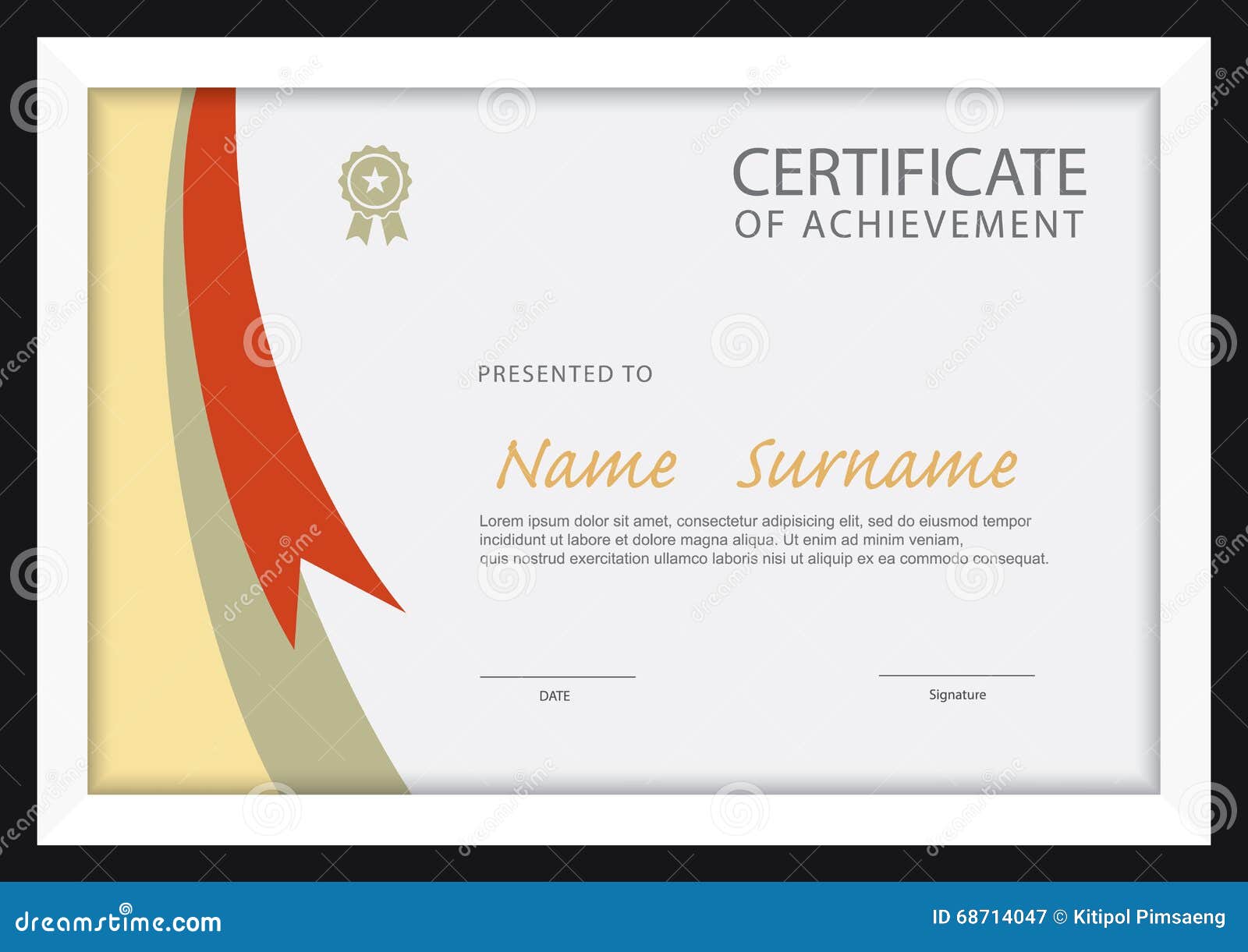 Certificate Template,diploma Layout Stock Vector - Illustration of ...