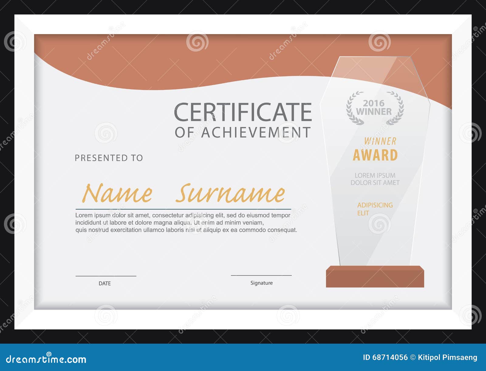 Certificate Template,diploma Layout Stock Vector - Illustration of ...