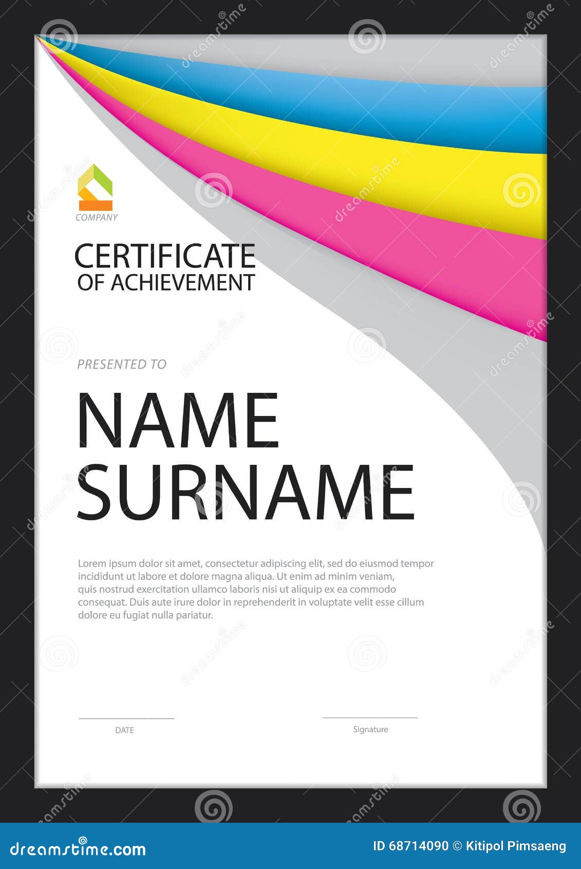 Certificate Template,diploma Layout Stock Vector - Illustration of ...
