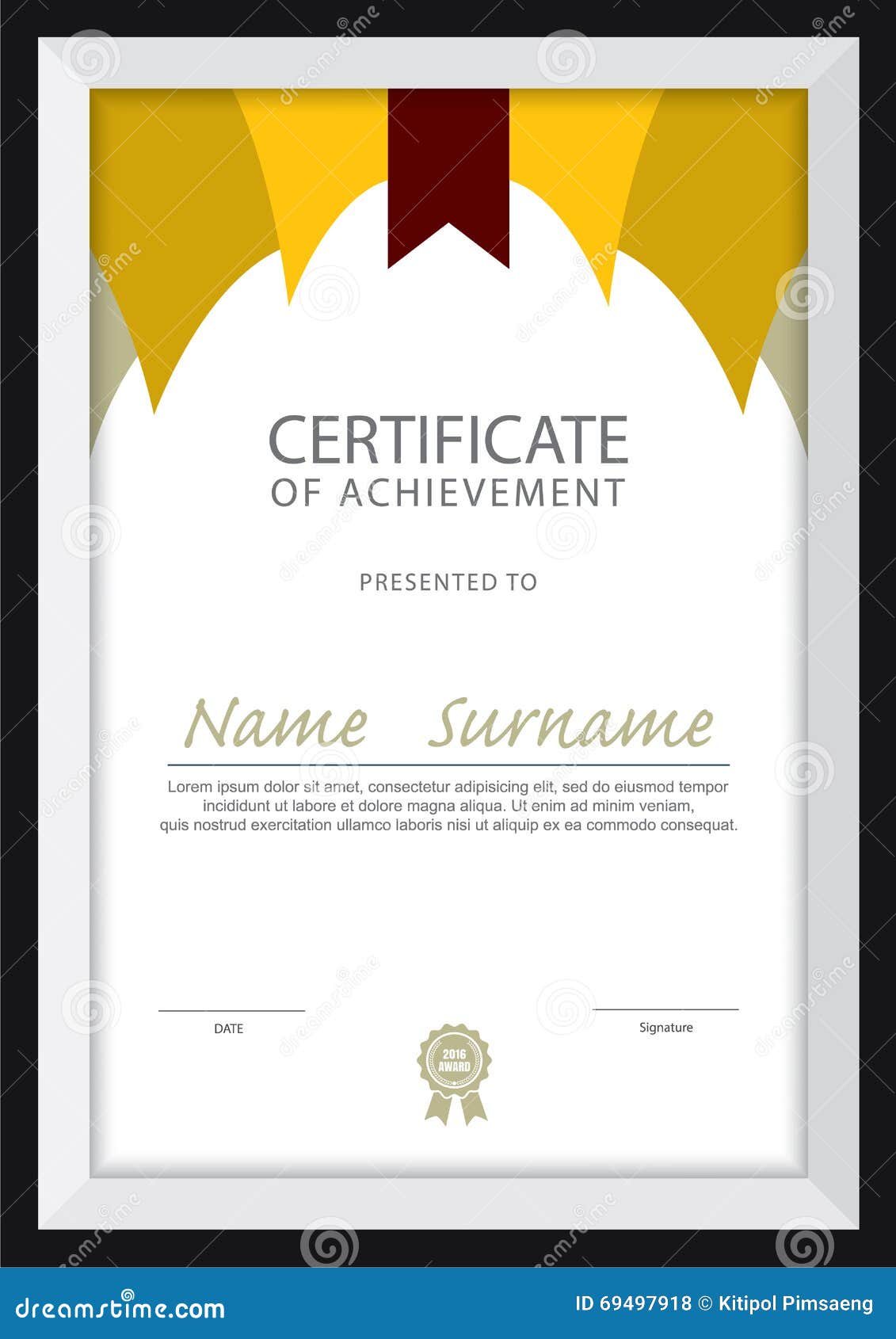 Certificate Template,diploma Layout Stock Vector - Illustration of ...