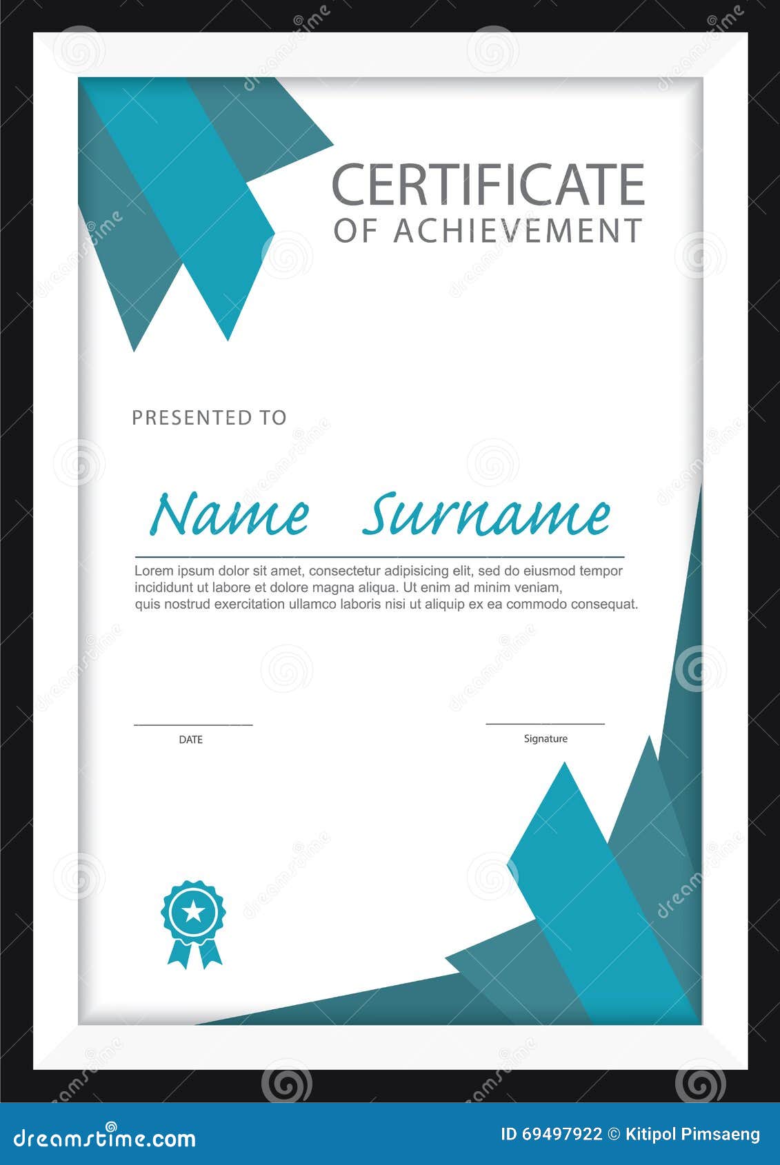 Certificate Template,diploma Layout Stock Vector - Illustration of ...
