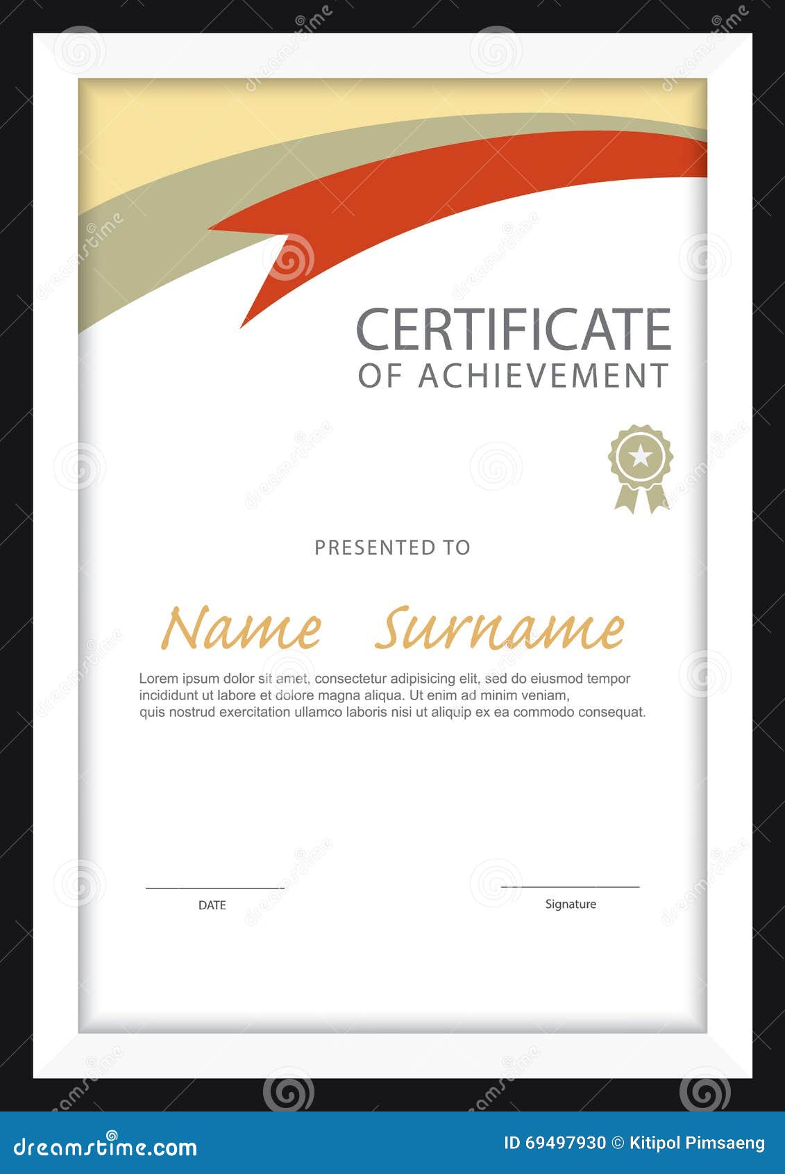 Certificate Template,diploma Layout Stock Vector - Illustration of ...