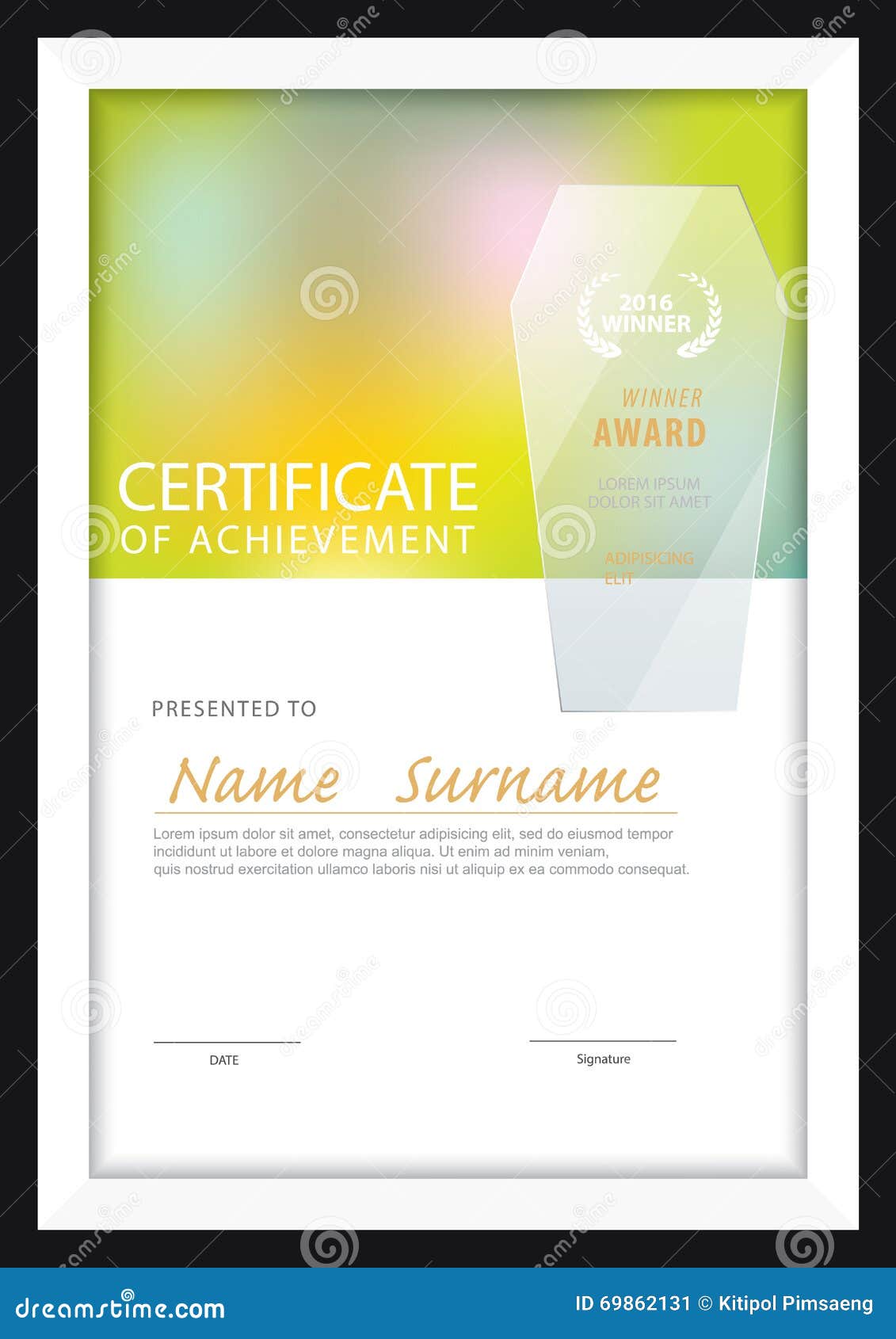 Certificate Template,diploma Layout Stock Vector - Illustration of ...