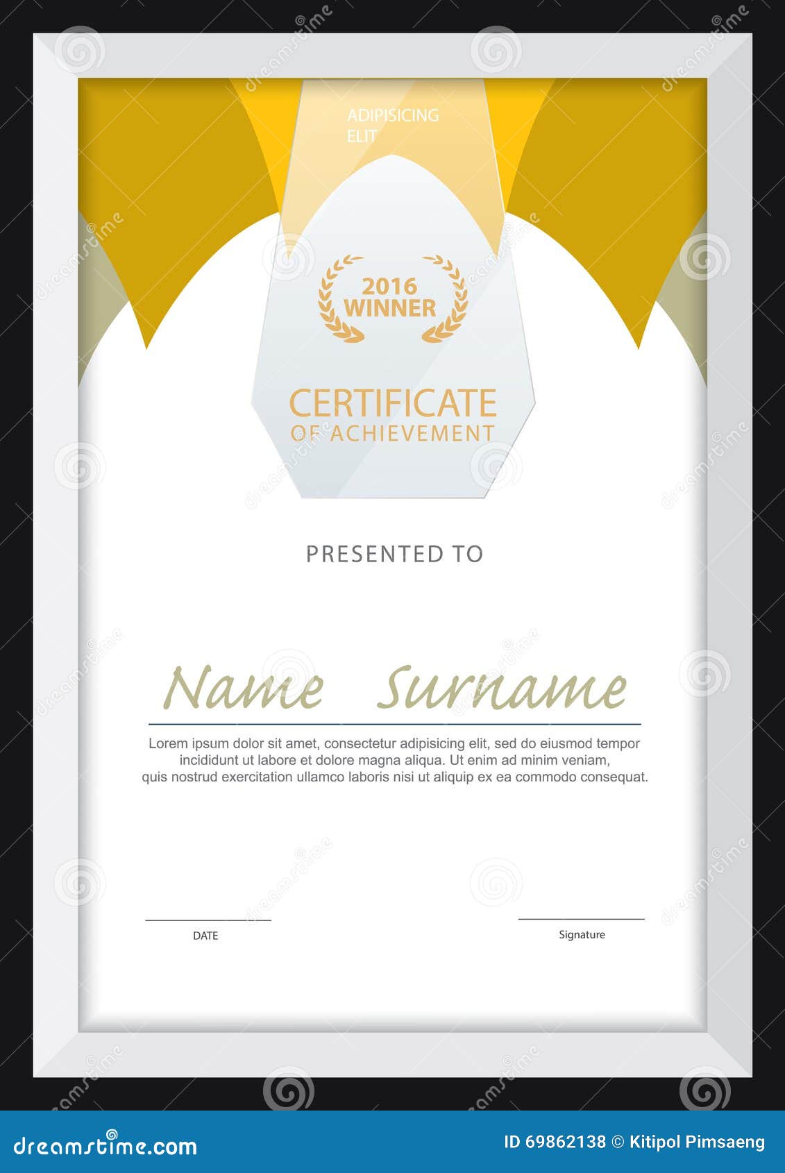 Certificate Template,diploma Layout Stock Vector - Illustration of ...