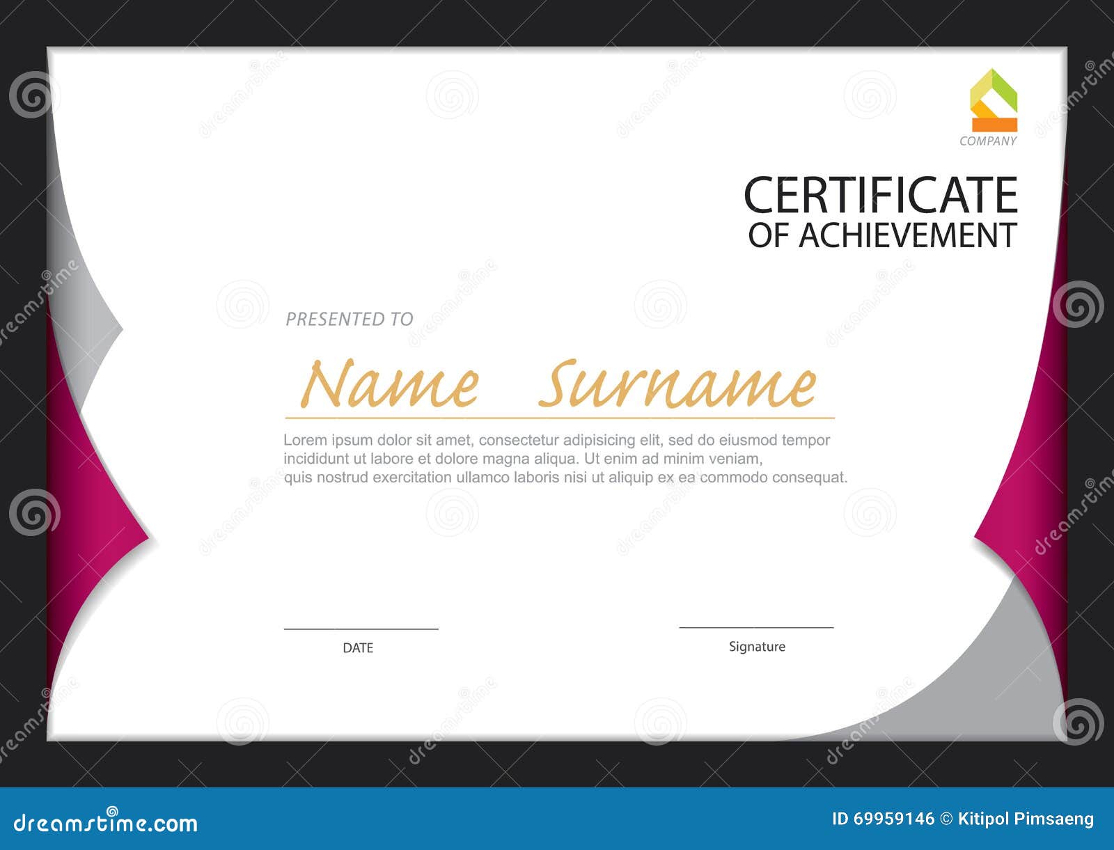 Certificate Template,diploma Layout Stock Vector - Illustration of ...