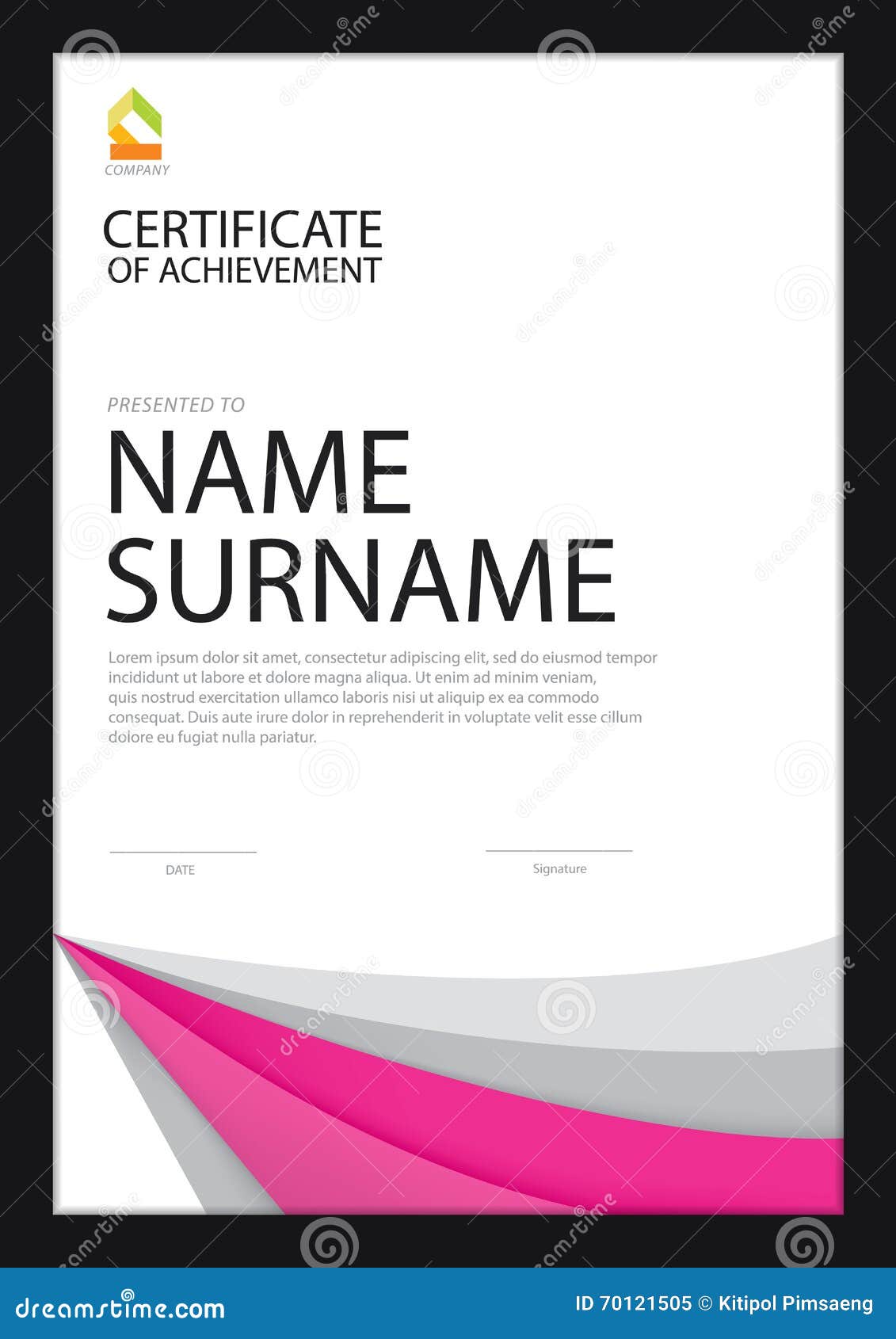 Certificate Template,diploma Layout Stock Vector - Illustration of ...