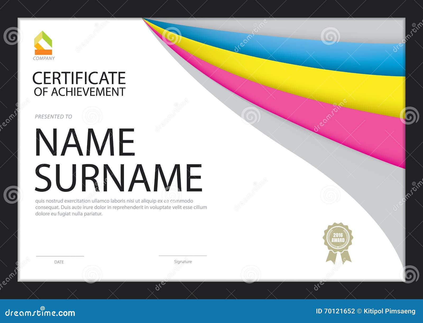 Certificate Template,diploma Layout Stock Vector - Illustration of ...