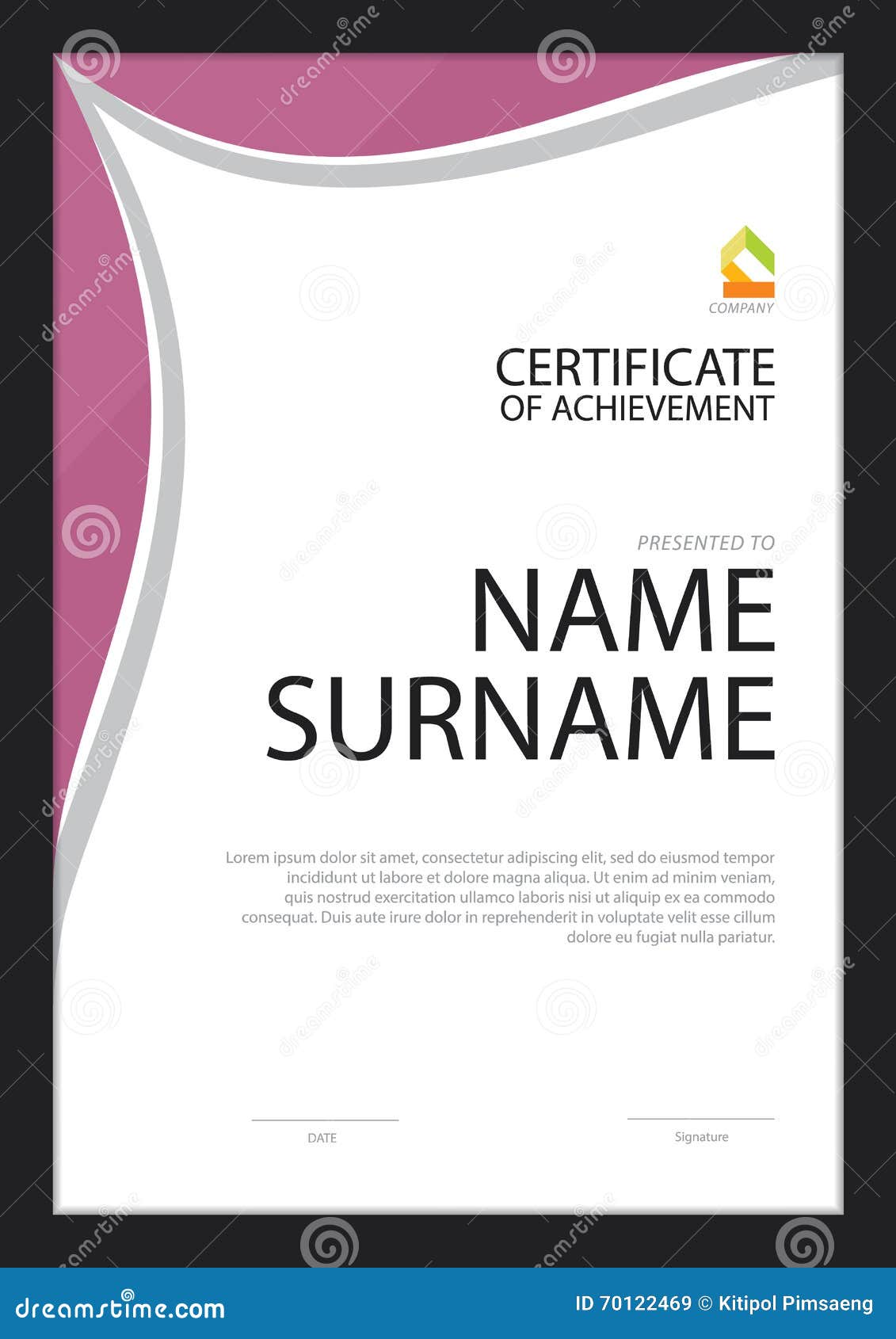 Certificate Template,diploma Layout Stock Vector - Illustration of ...
