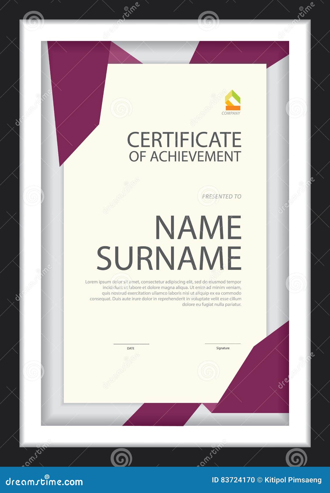Certificate Template,diploma Layout. Stock Vector - Illustration of ...