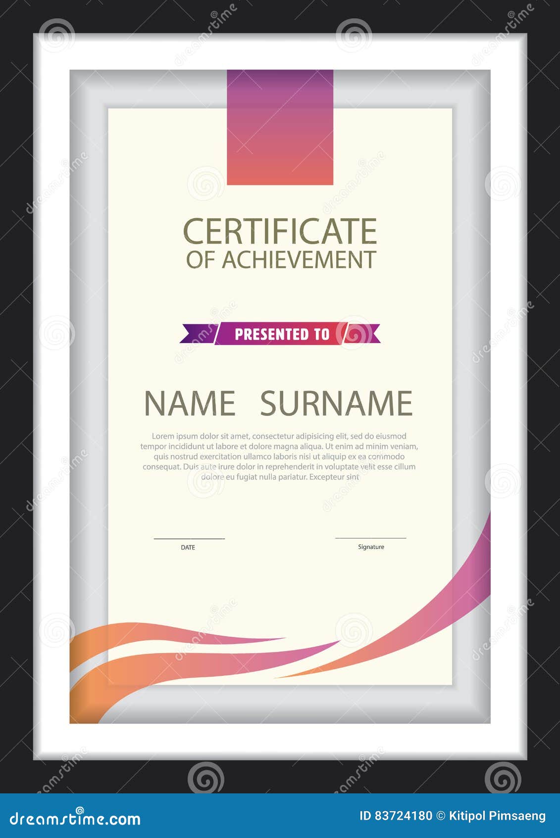 Certificate Template,diploma Layout. Stock Vector - Illustration of ...