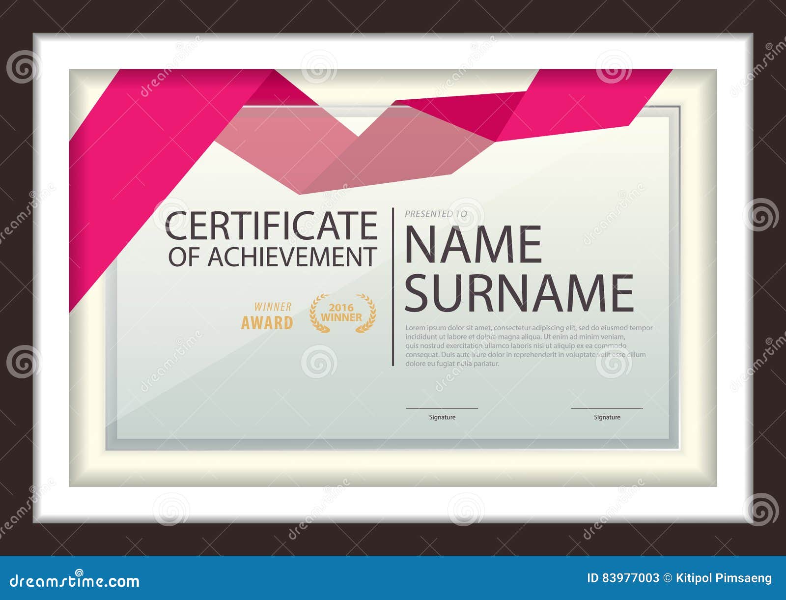 Certificate Template,diploma Layout. Stock Vector - Illustration of ...
