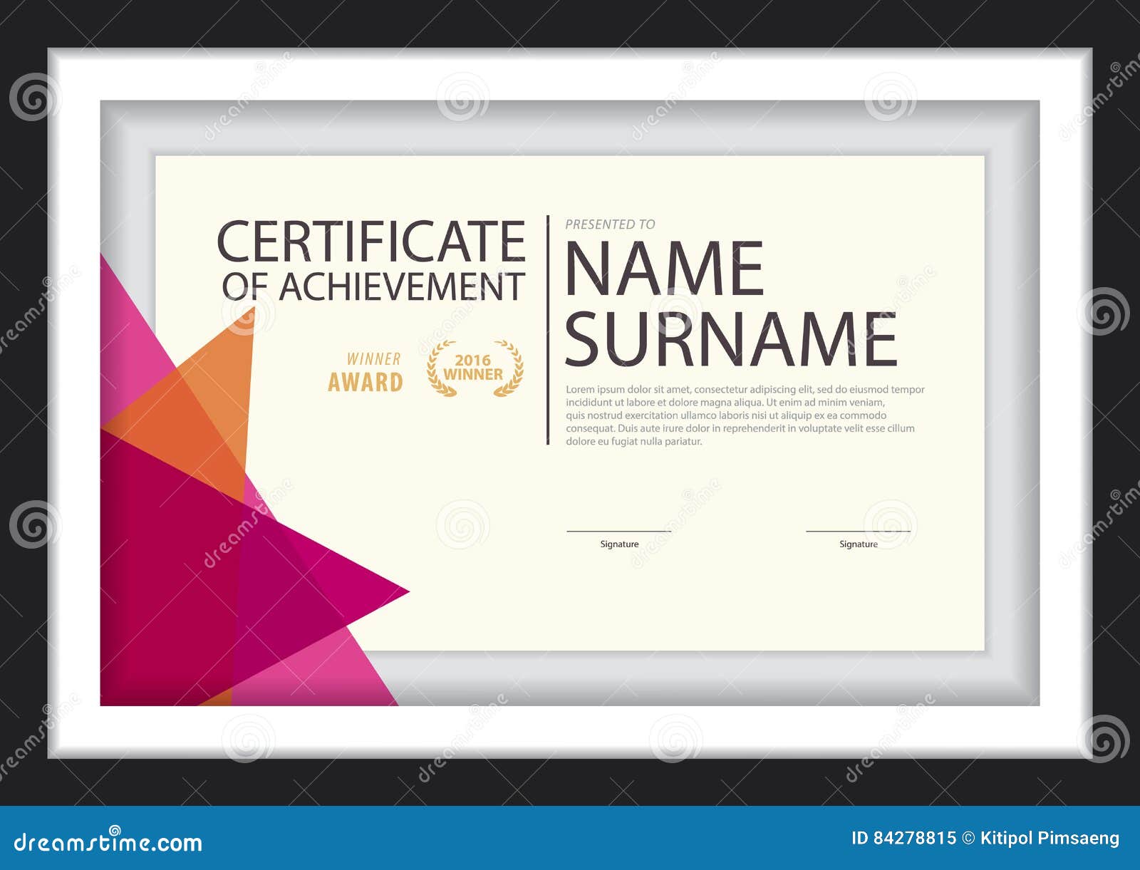 Certificate Template,diploma Layout. Stock Vector - Illustration of ...