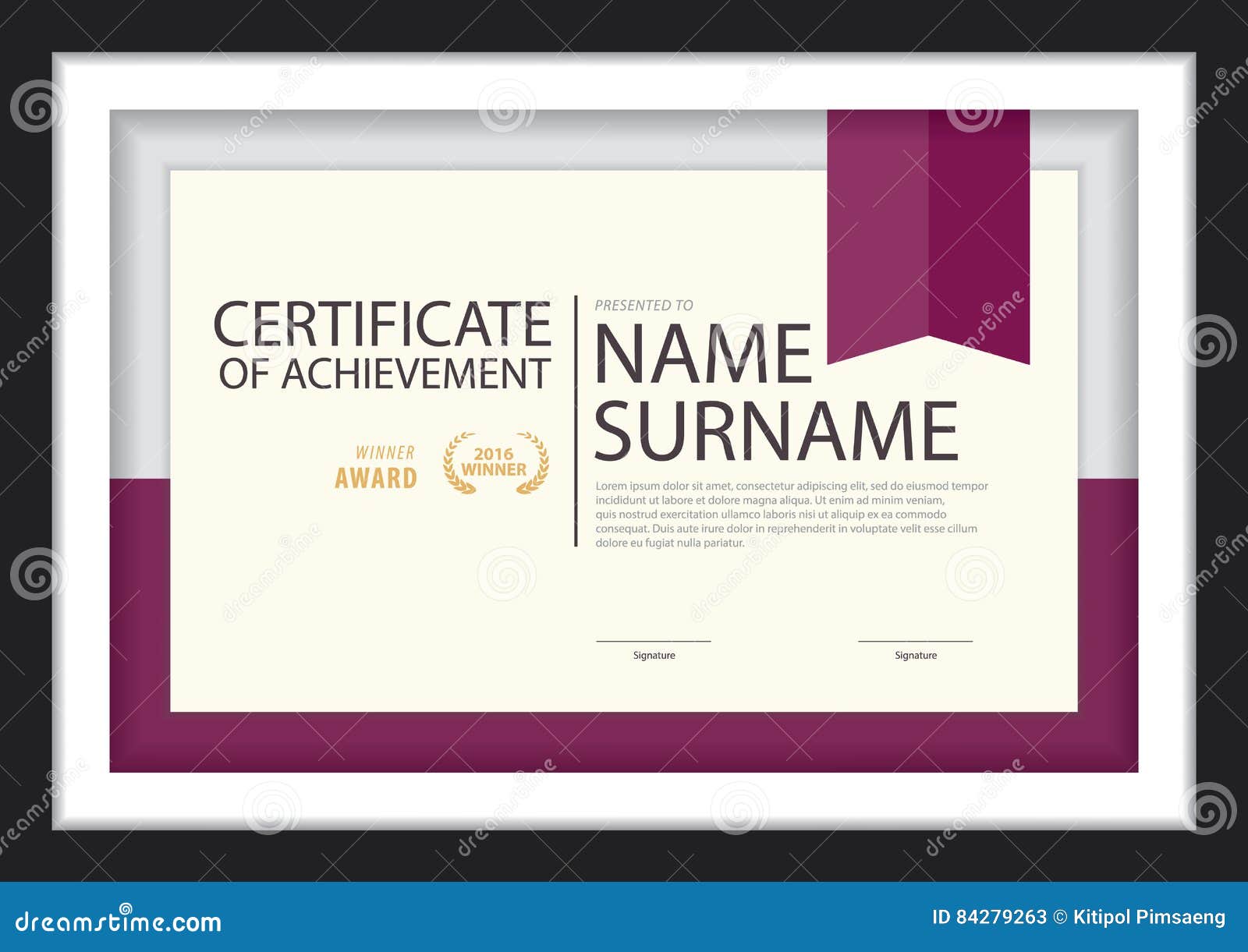 Certificate Template,diploma Layout. Stock Vector - Illustration of ...