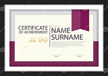 Certificate Template,diploma Layout. Stock Vector - Illustration of ...