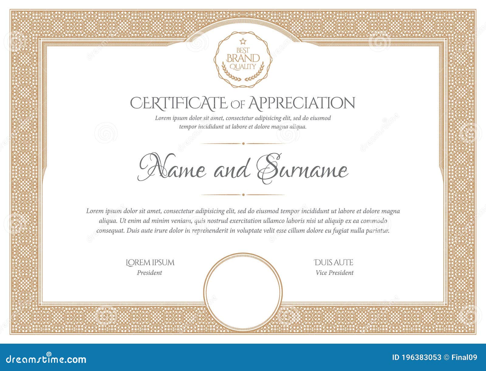 Certificate Template. Diploma of Modern Design or Gift Certificate ...
