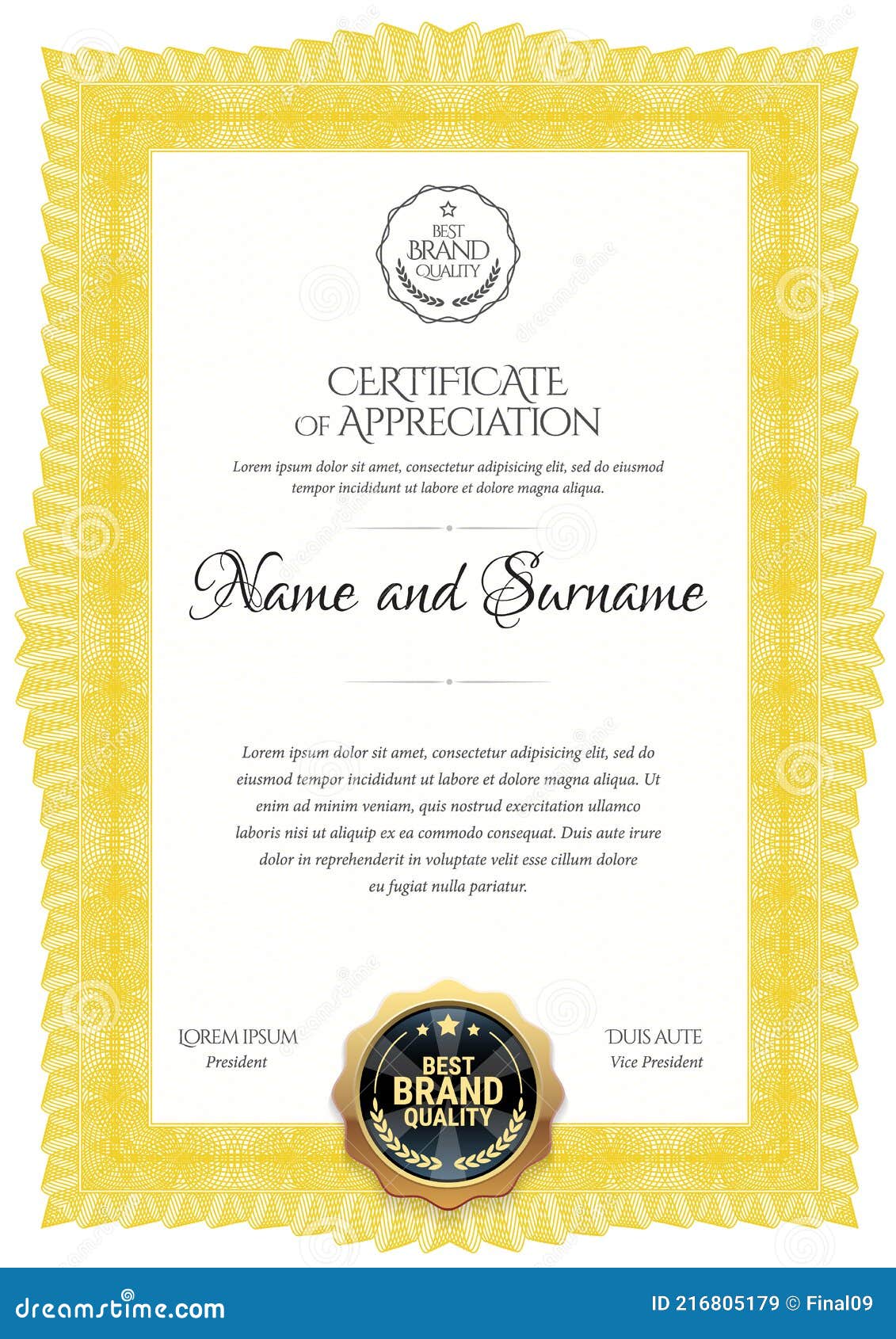 Certificate Template. Diploma of Modern Design or Gift Certificate ...