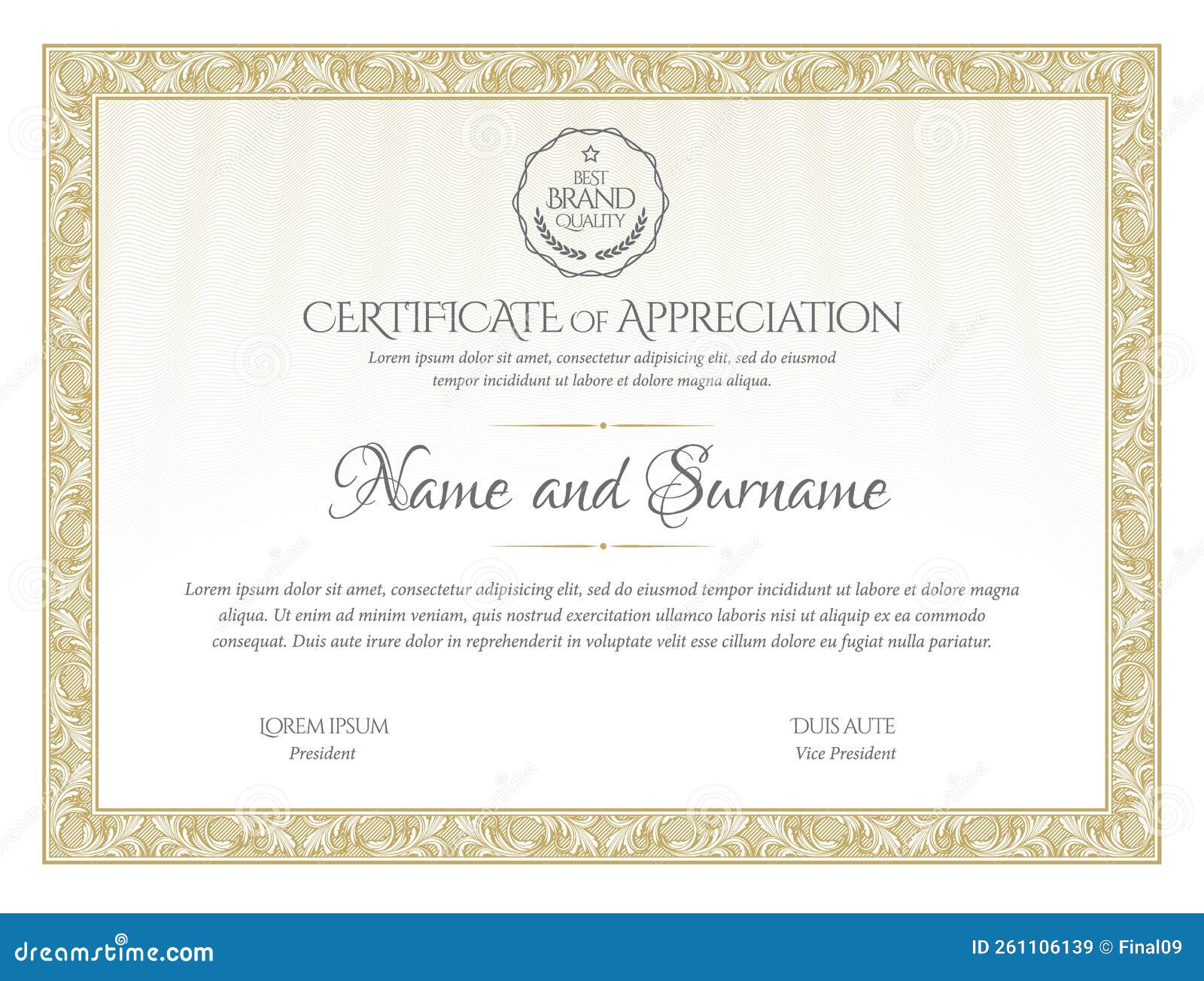 Certificate Template. Diploma of Modern Design or Gift Certificate ...