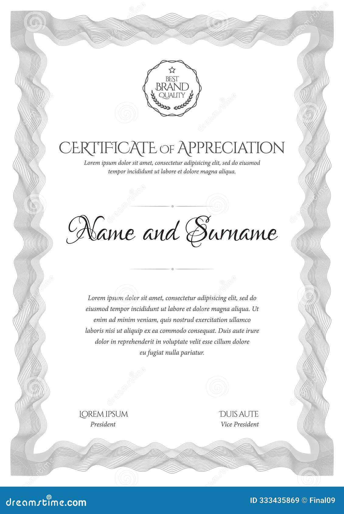 Certificate Template. Diploma of Modern Design or Gift Certificate ...