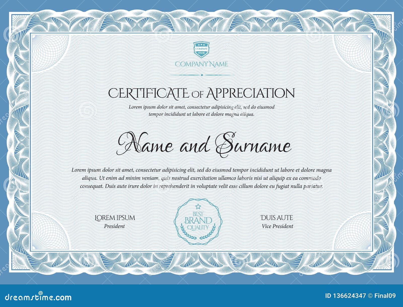 Modern Sertificate Of Appreciation Template With Geometric Style ...