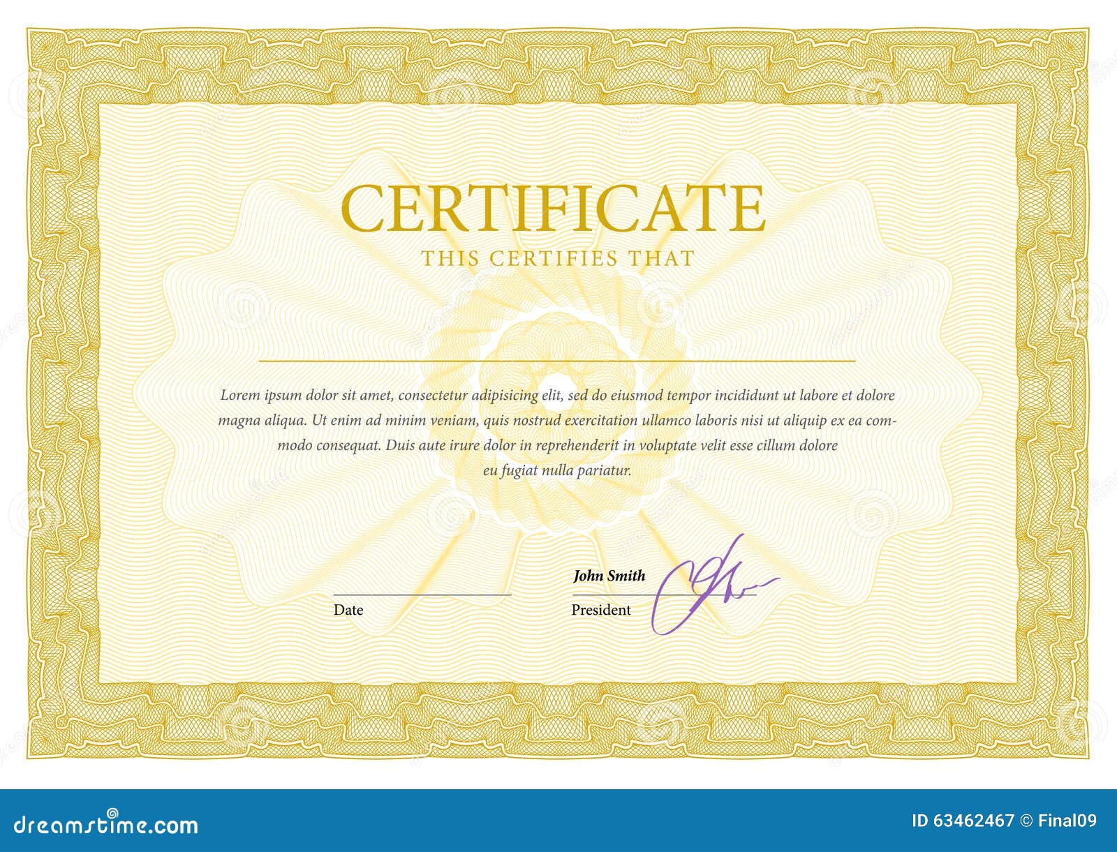 Certificate. Template Diplomas, Currency. Stock Vector - Illustration ...