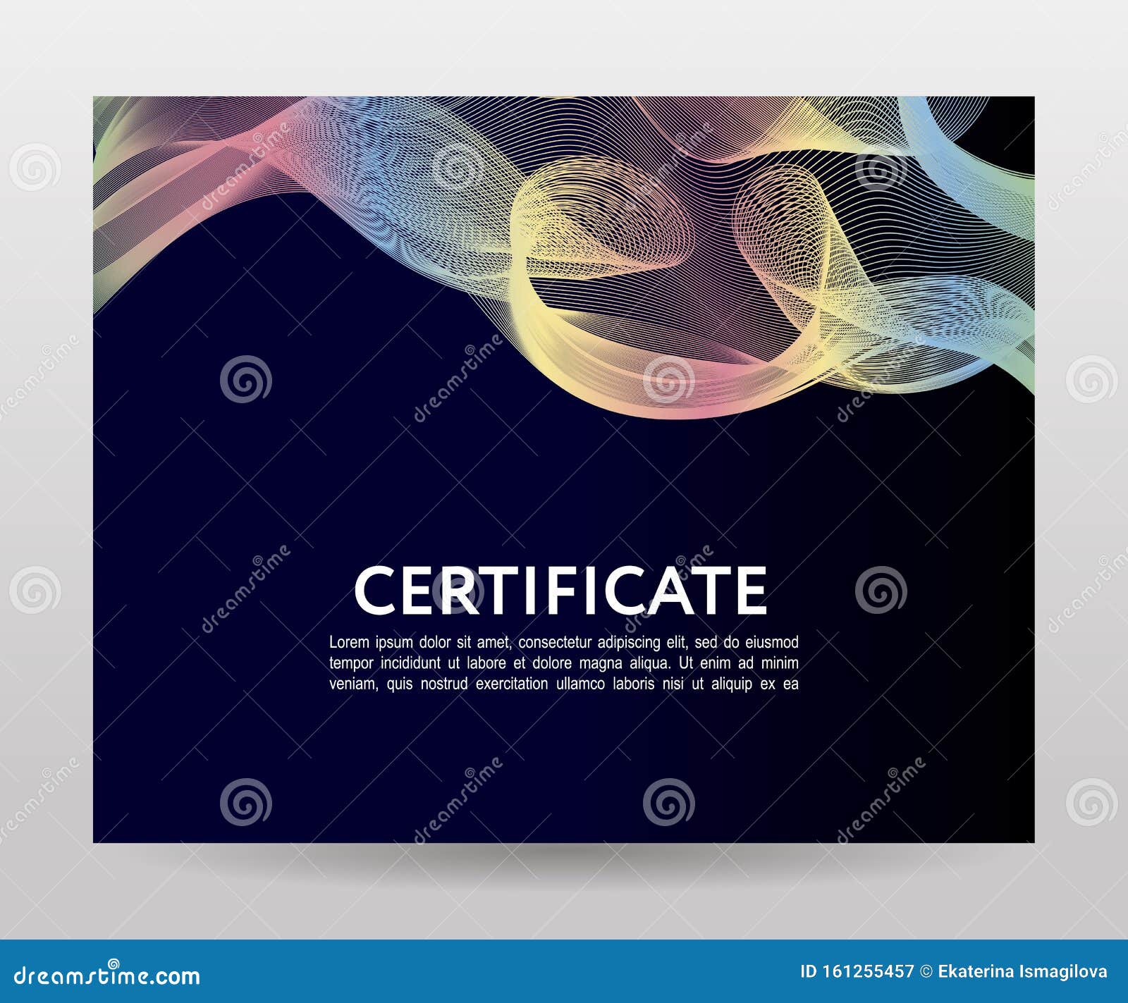 Certificate. Template Diplomas, Currency. Vector Gradient Frame Stock ...