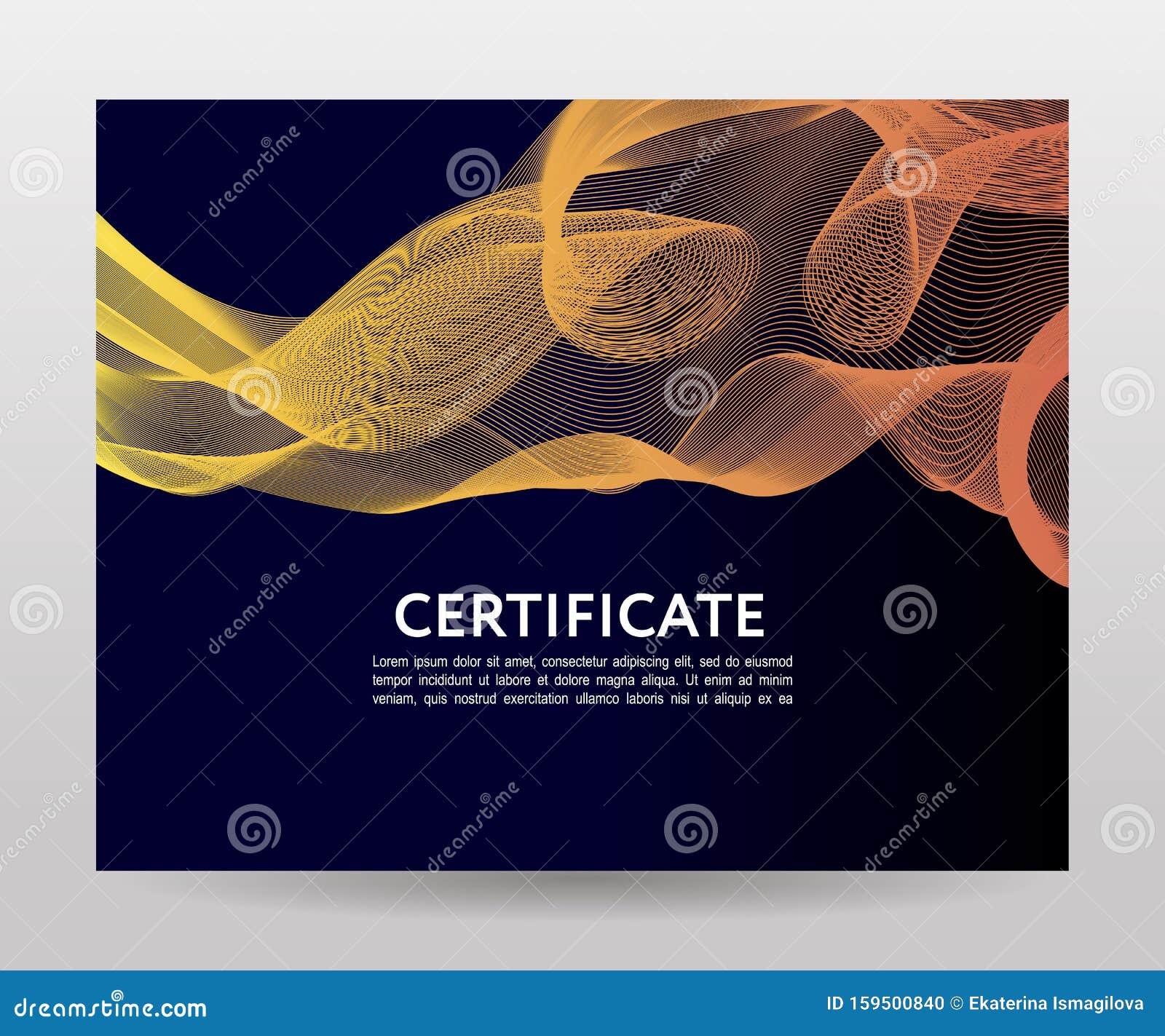 Certificate. Template Diplomas, Currency. Vector Gradient Frame Stock ...
