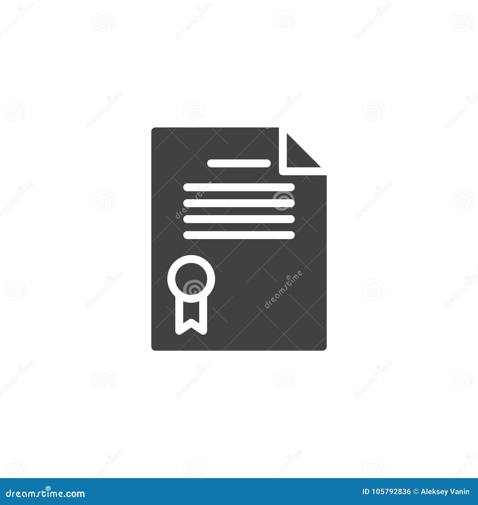 Certificate Template Icon Vector Stock Vector - Illustration of logo ...