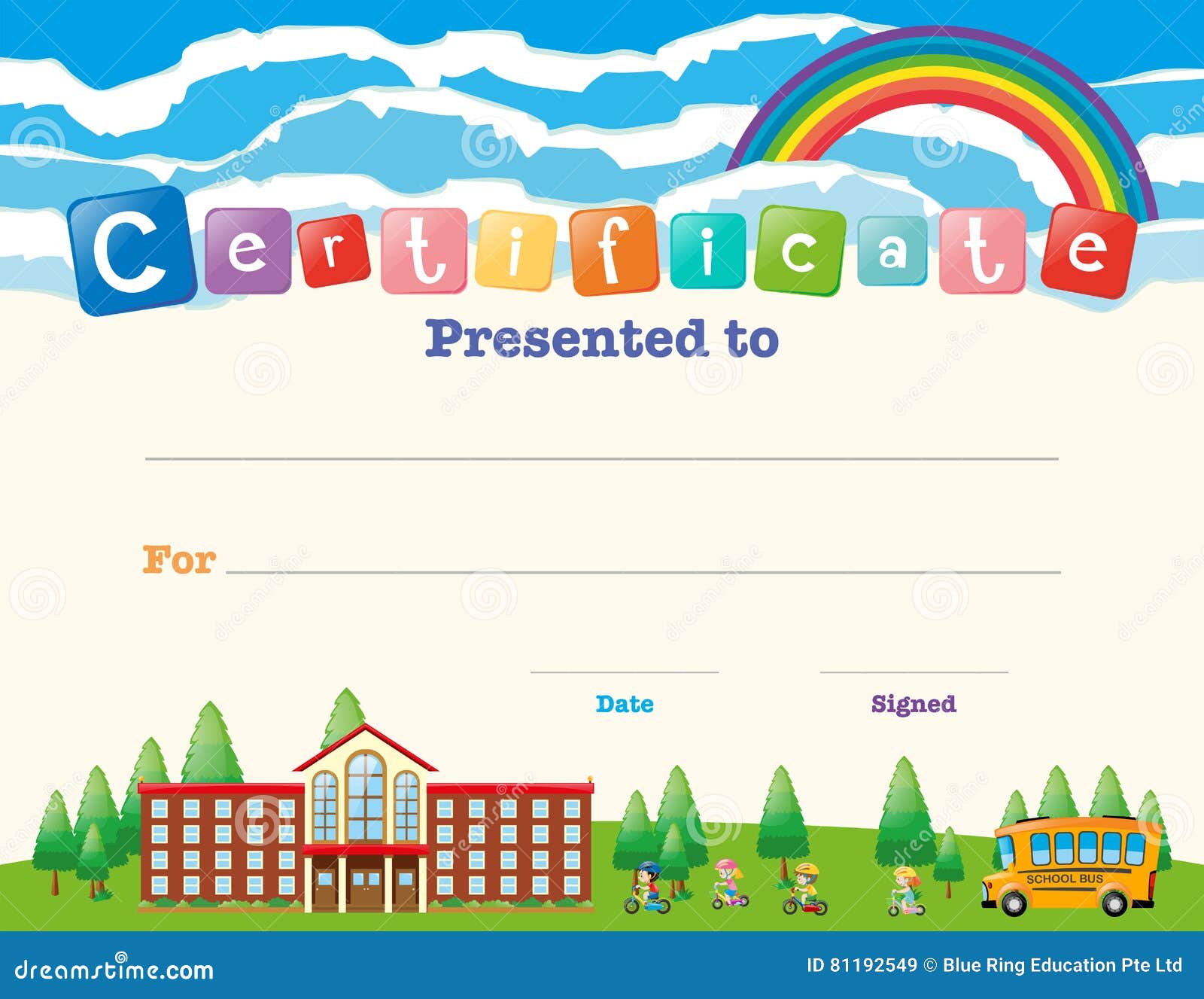Certificate Template For Kids