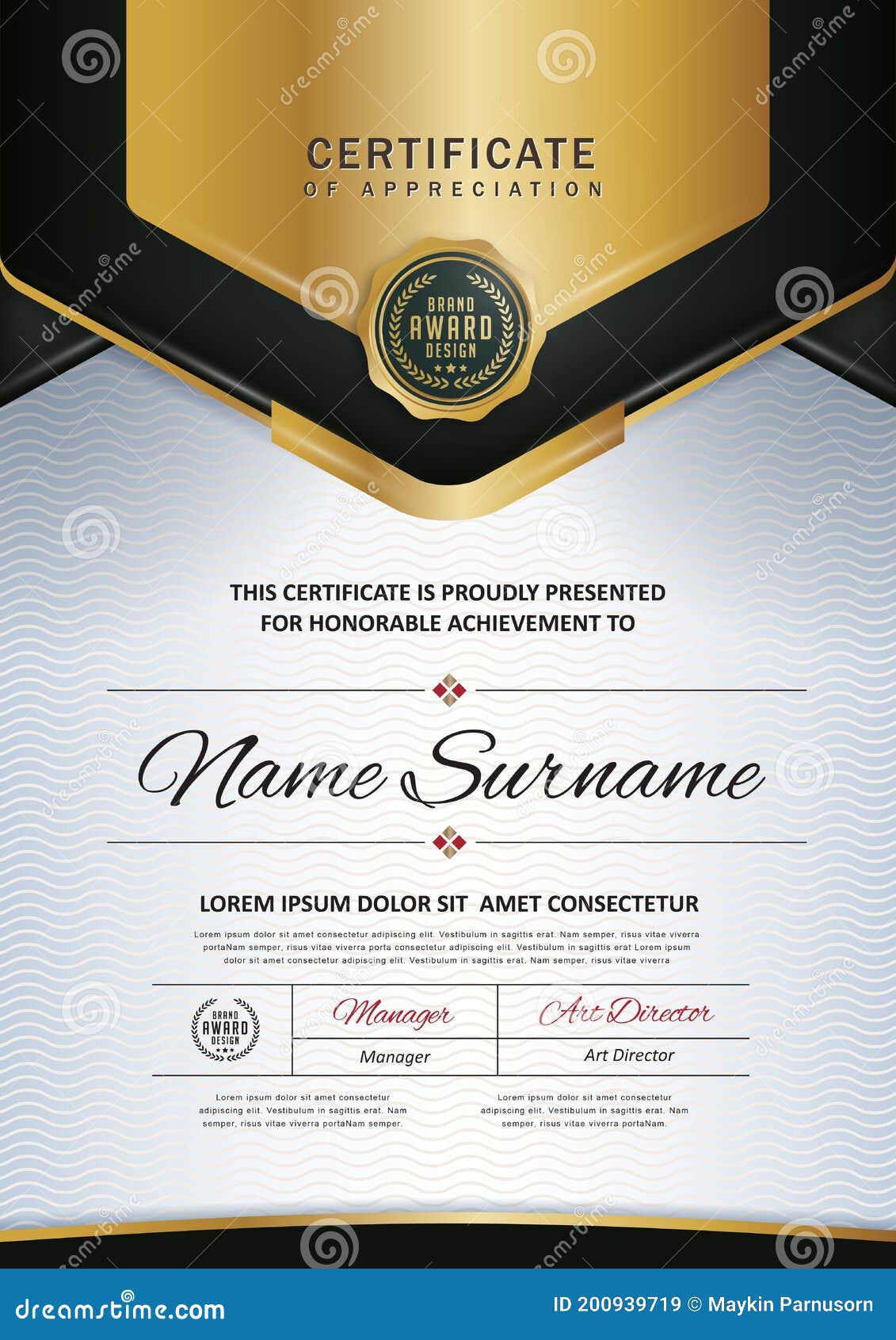 Certificate Template with Luxury and Modern Pattern,diploma Stock ... Certificate Template with Luxury and Modern Pattern,diploma Stock ...