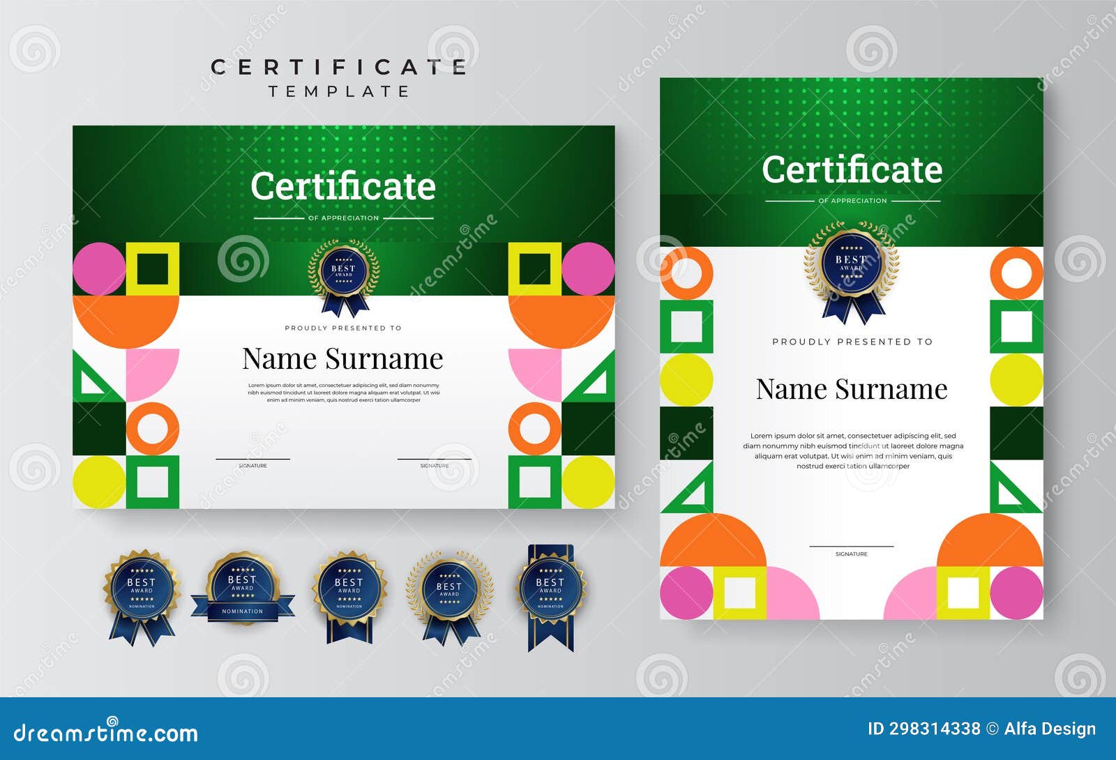 Certificate Template with Luxury and Modern Pattern. Qualification ...
