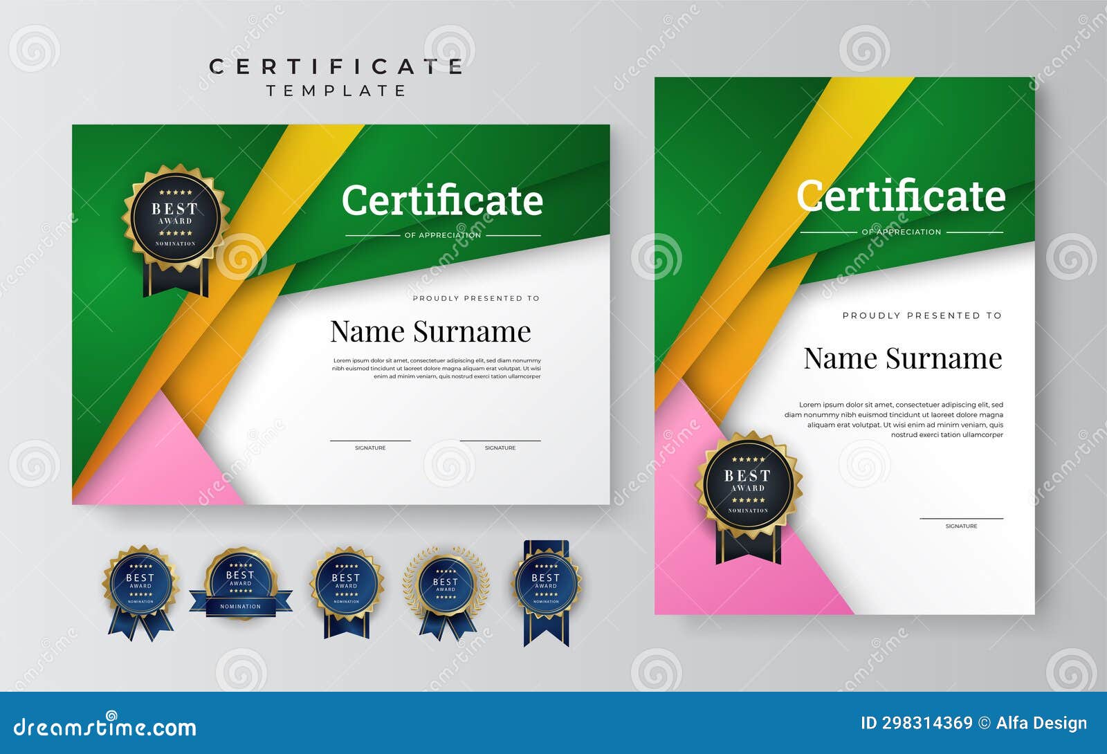 Certificate Template with Luxury and Modern Pattern. Qualification ...
