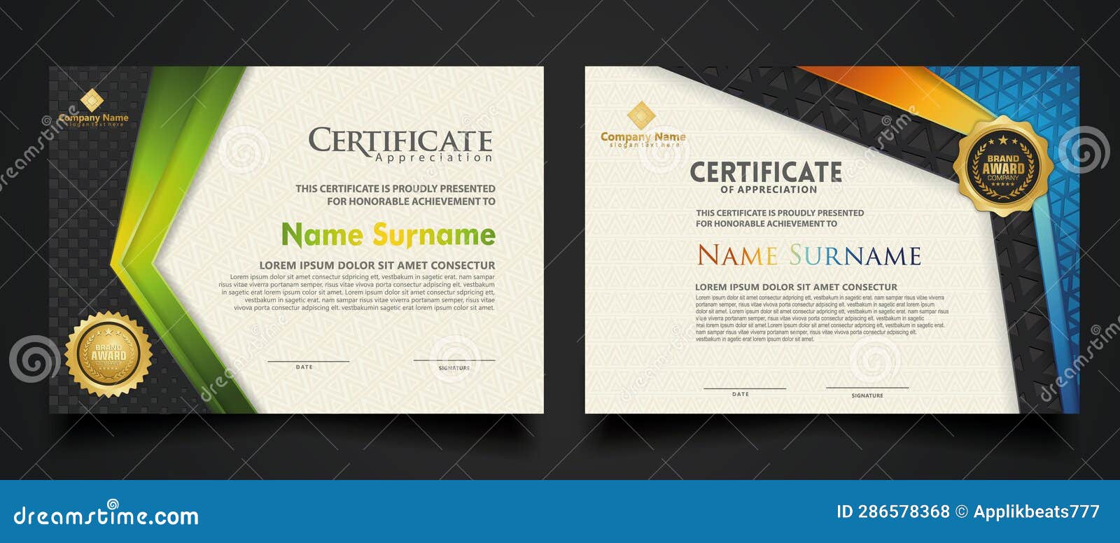 Certificate Template with Luxury Realistic Texture Pattern and Dynamic ...