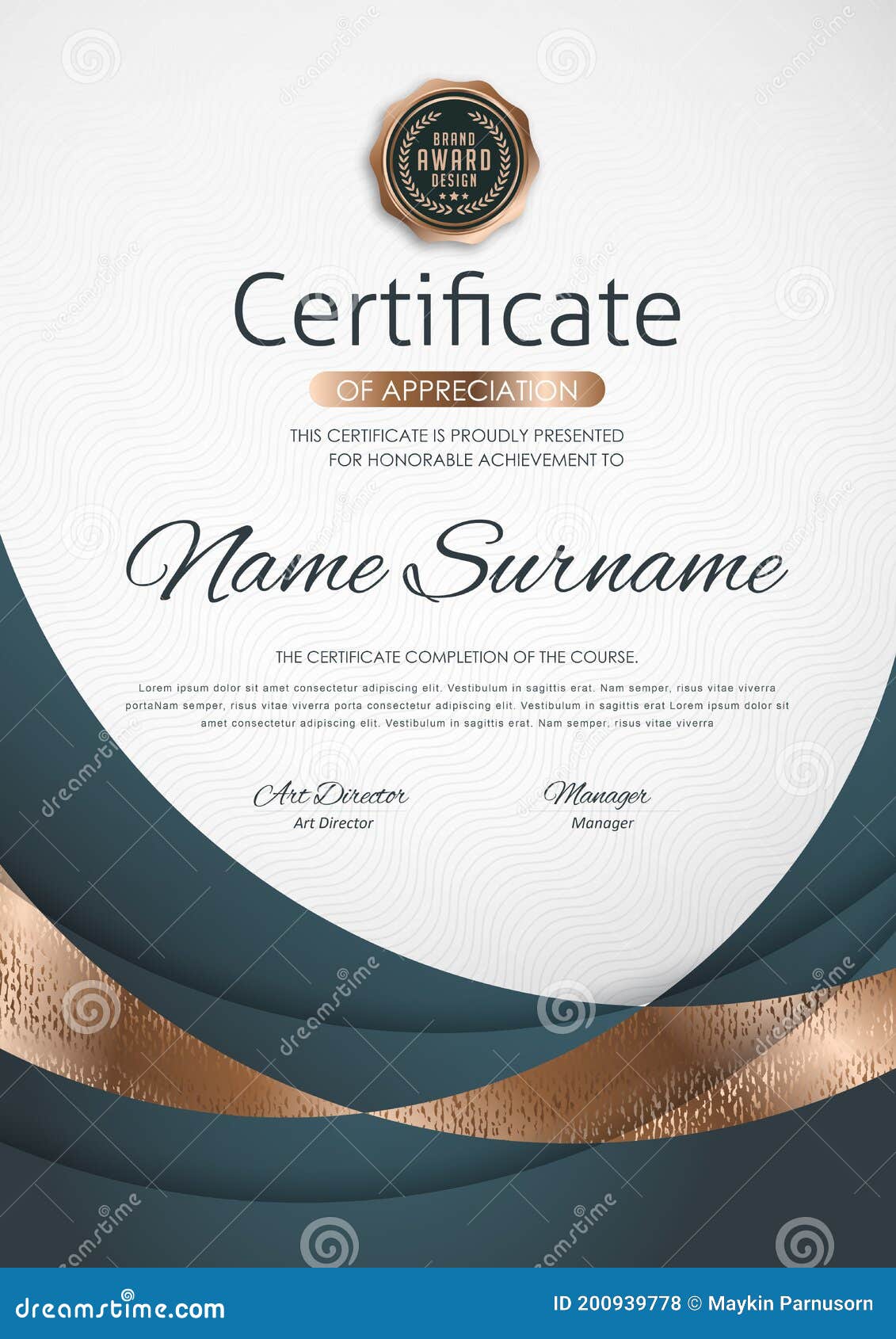 Certificate Template with Luxury Pattern,diploma Stock Vector ...