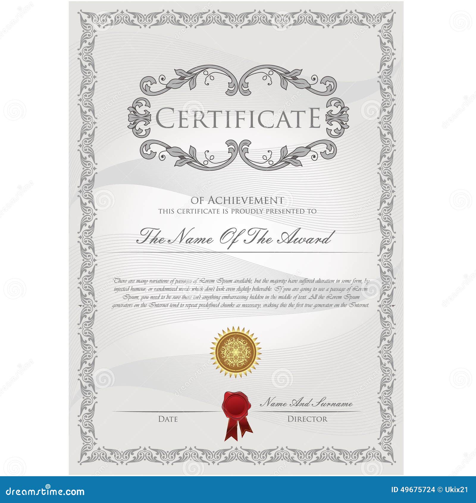 Generic Certificate Template - Sampletemplate.my.id