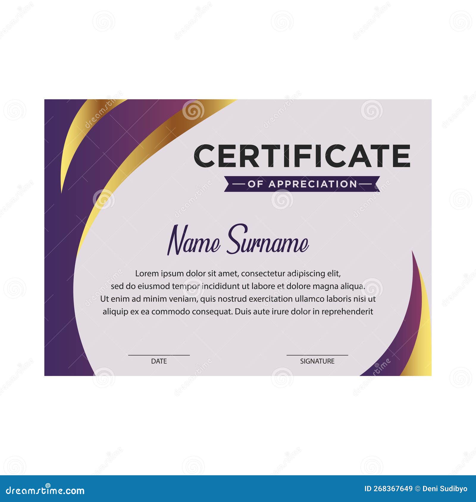 Certificate Vector Design Templates Stock Illustration - Illustration ...