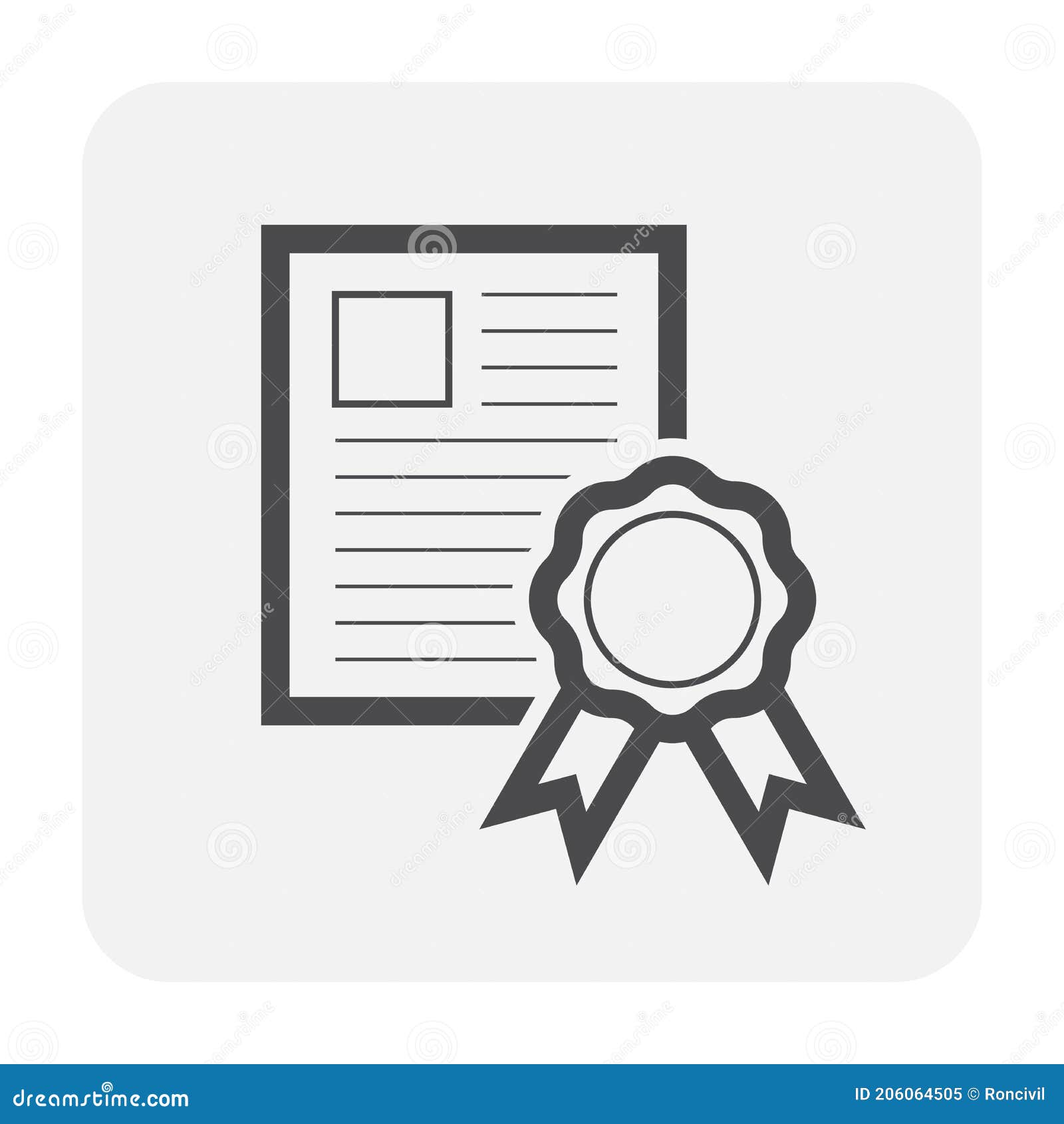 Certificate Vector Icon Design Concept for Qualification and Training ...