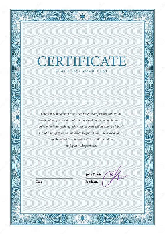 Certificate. Vector Pattern Stock Vector - Illustration of drawing ...