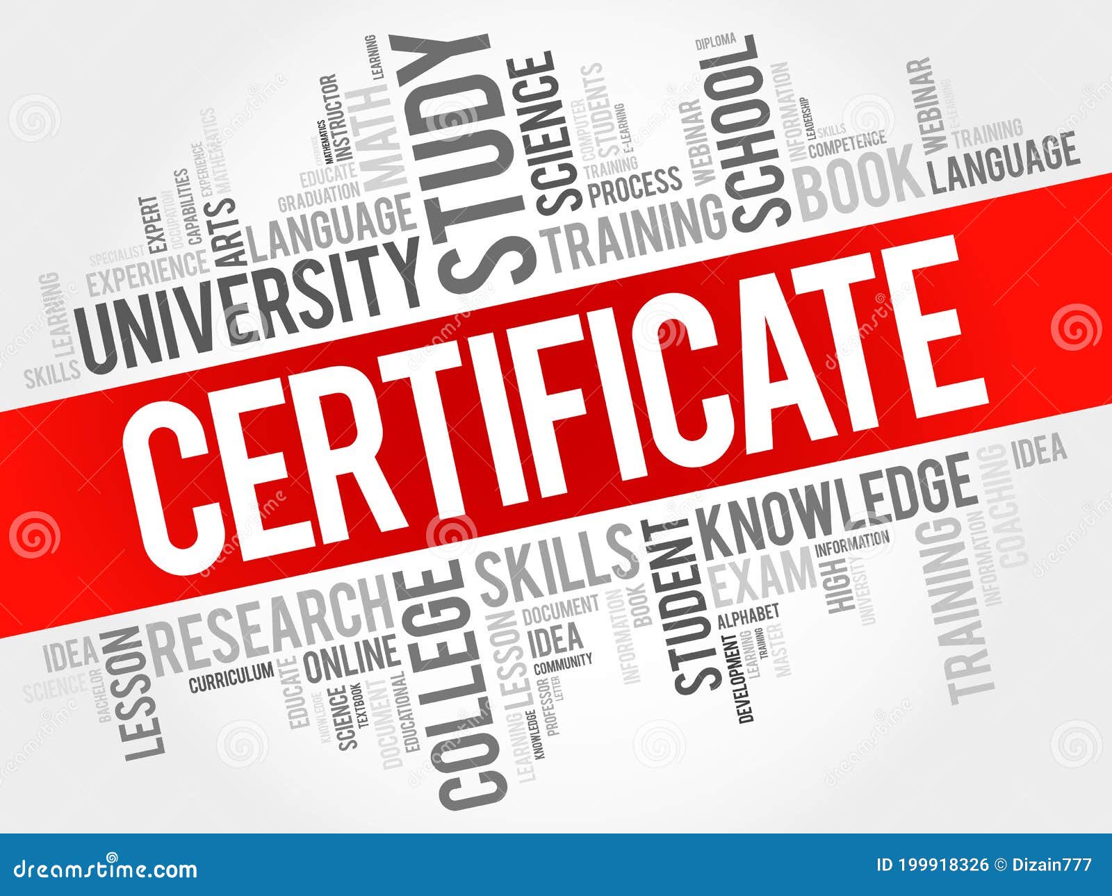 CERTIFICATE Word Cloud Collage Stock Illustration - Illustration of ...