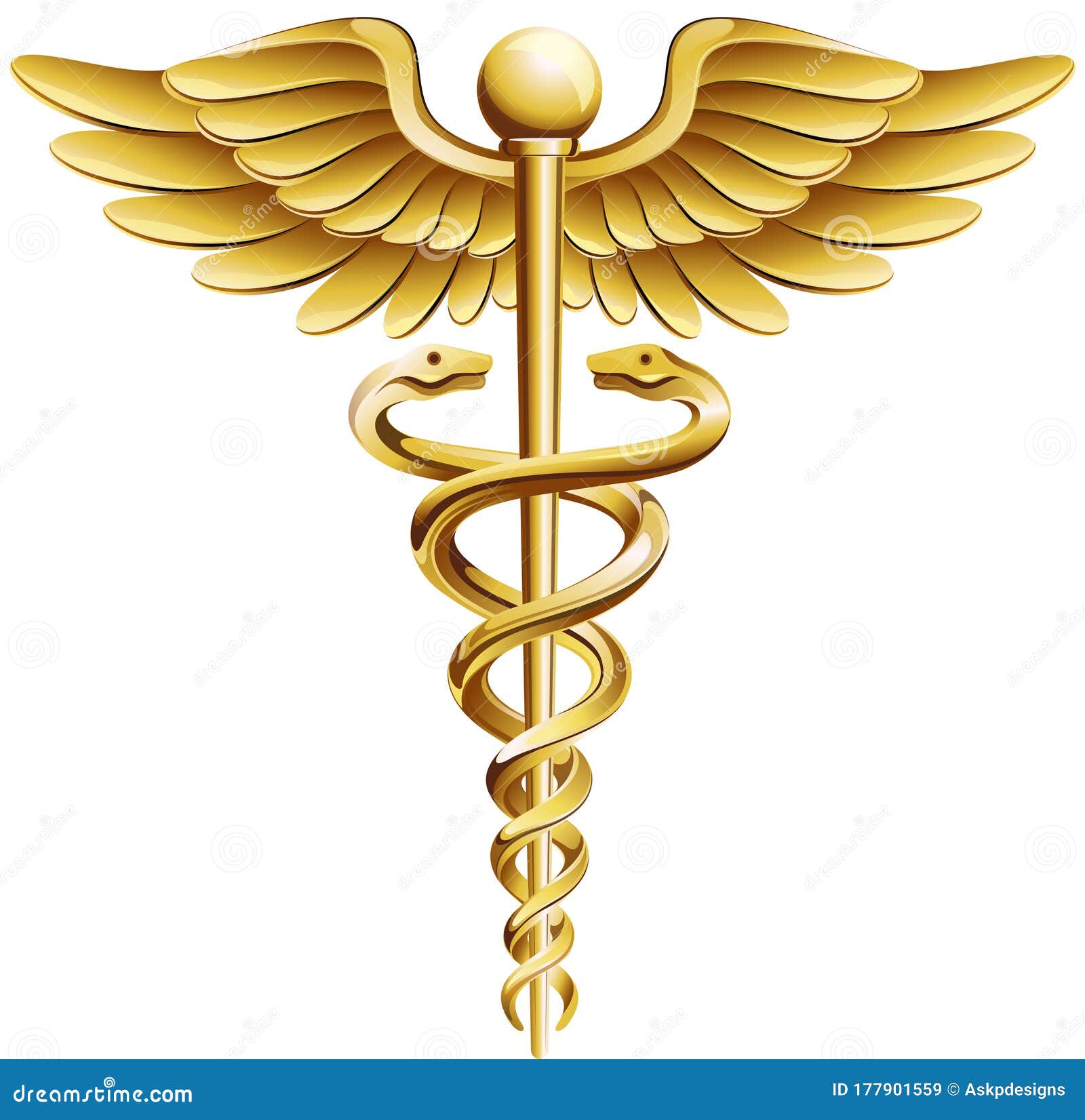 Caduceus Medical Icon. stock vector. Illustration of caduceus - 177901559