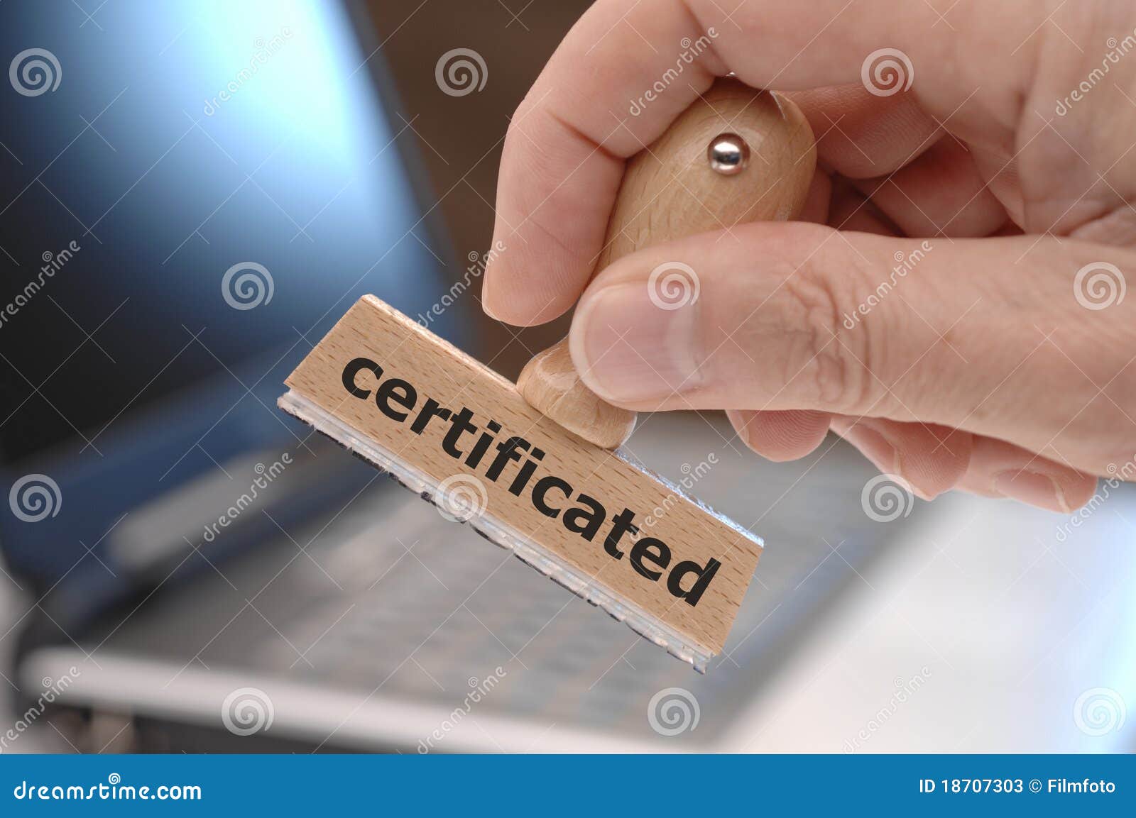 Certificated stock image. Image of market, product, mark - 18707303