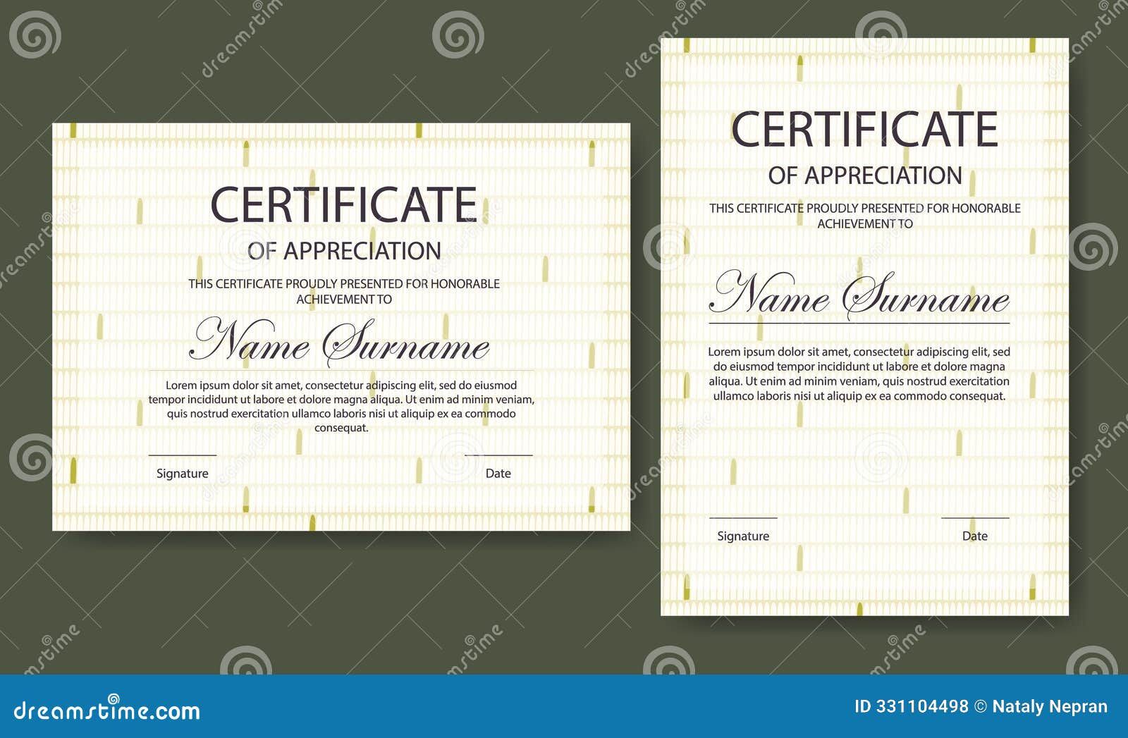 Certificates of Graduation and Appreciation Background Design with ...