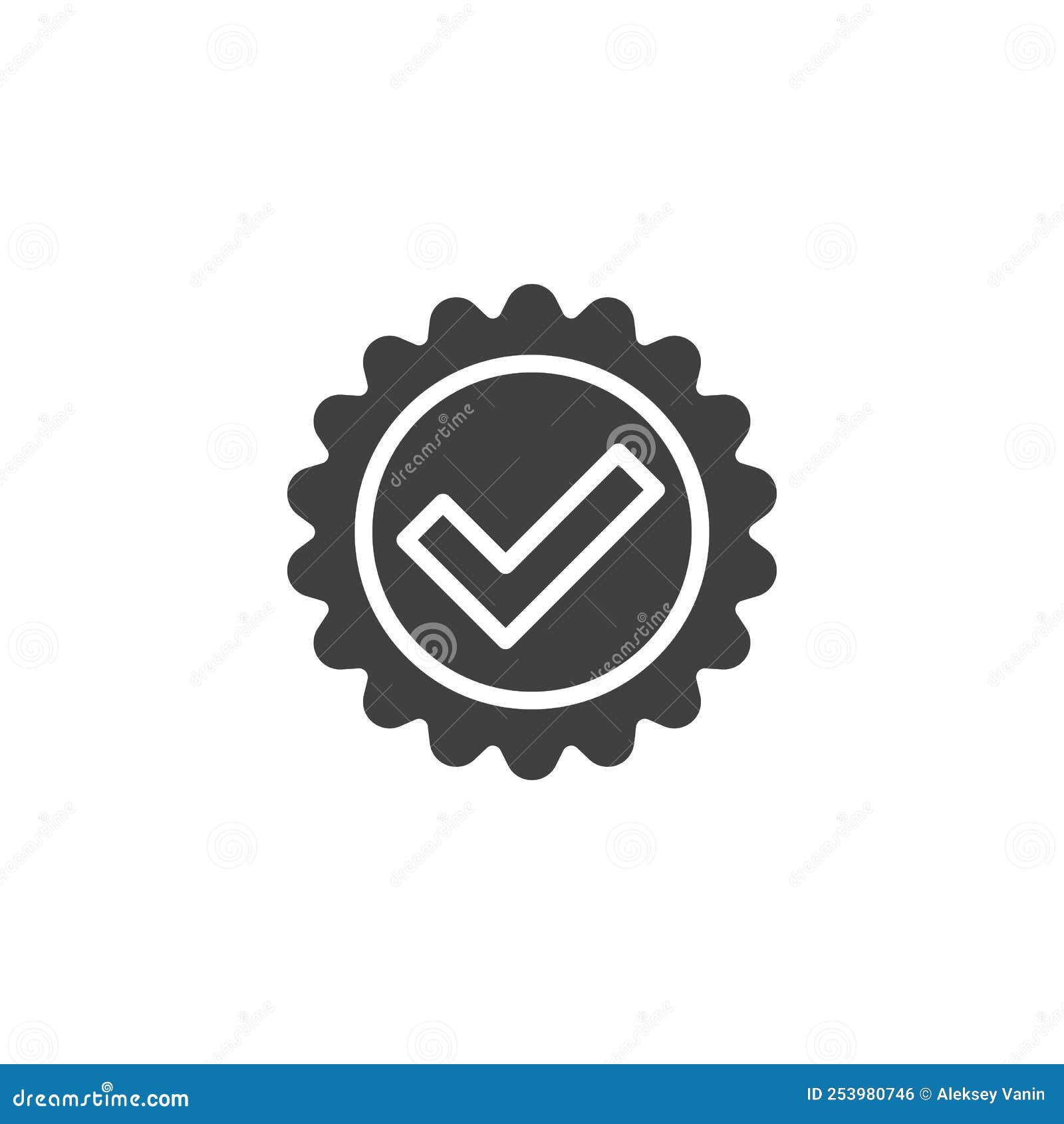 Certification Approval Vector Icon Stock Vector - Illustration of check ...