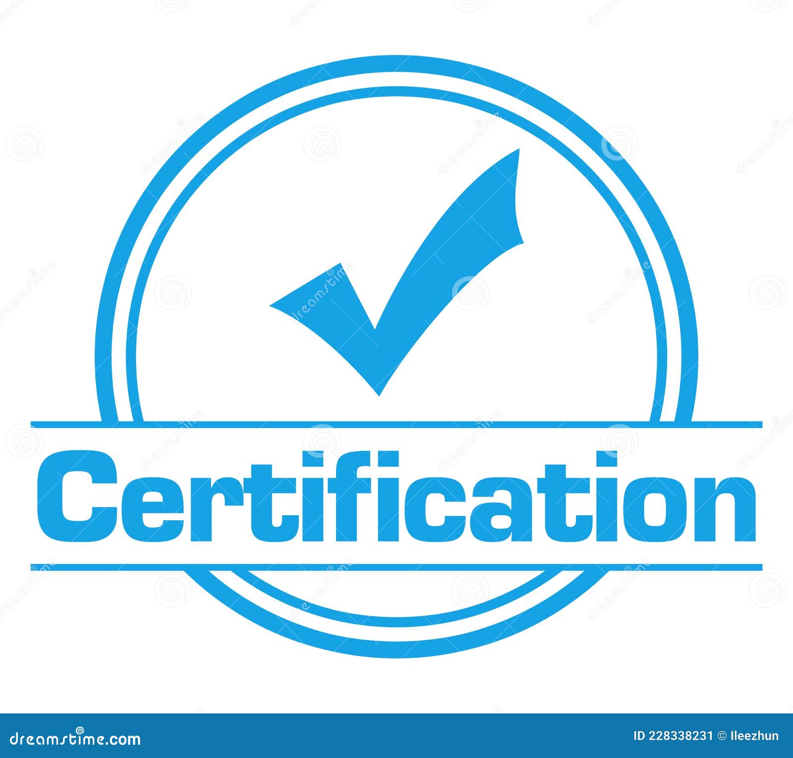 Certification Blue Circular Badge Style Stock Illustration ...