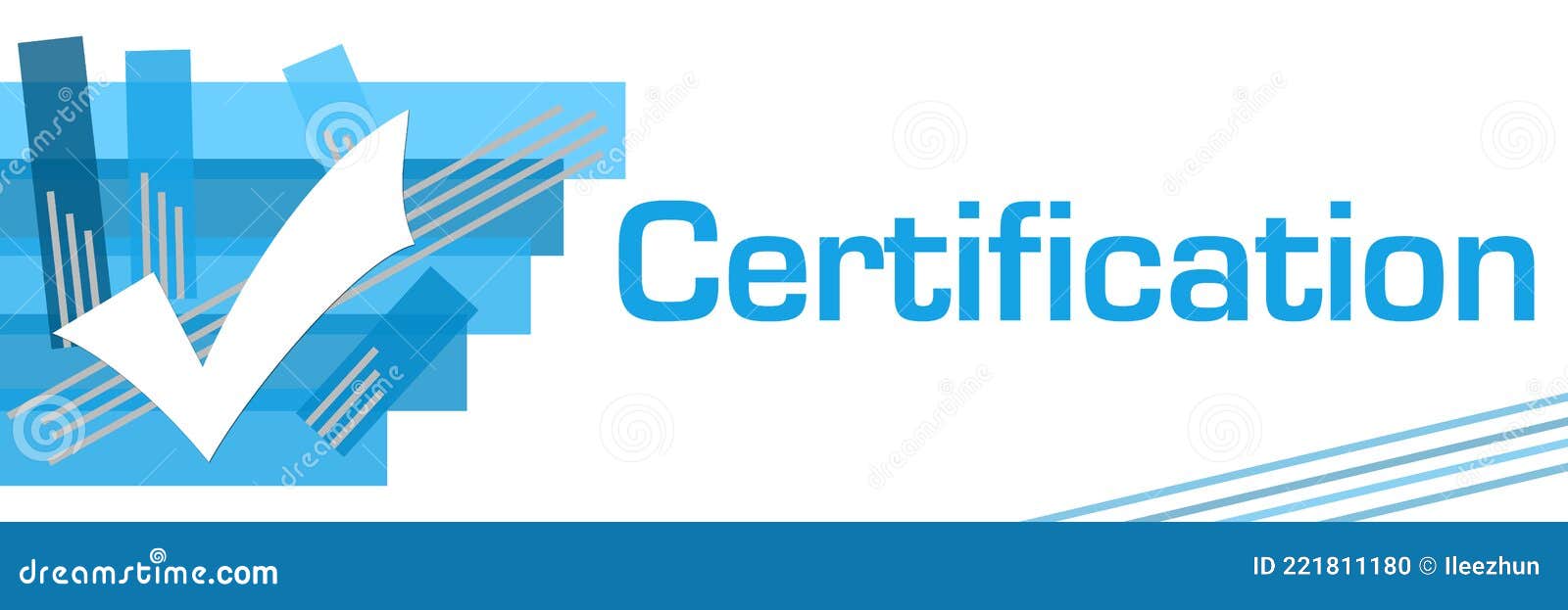 Certification Blue Stroked Stripes Stock Illustration - Illustration of ...