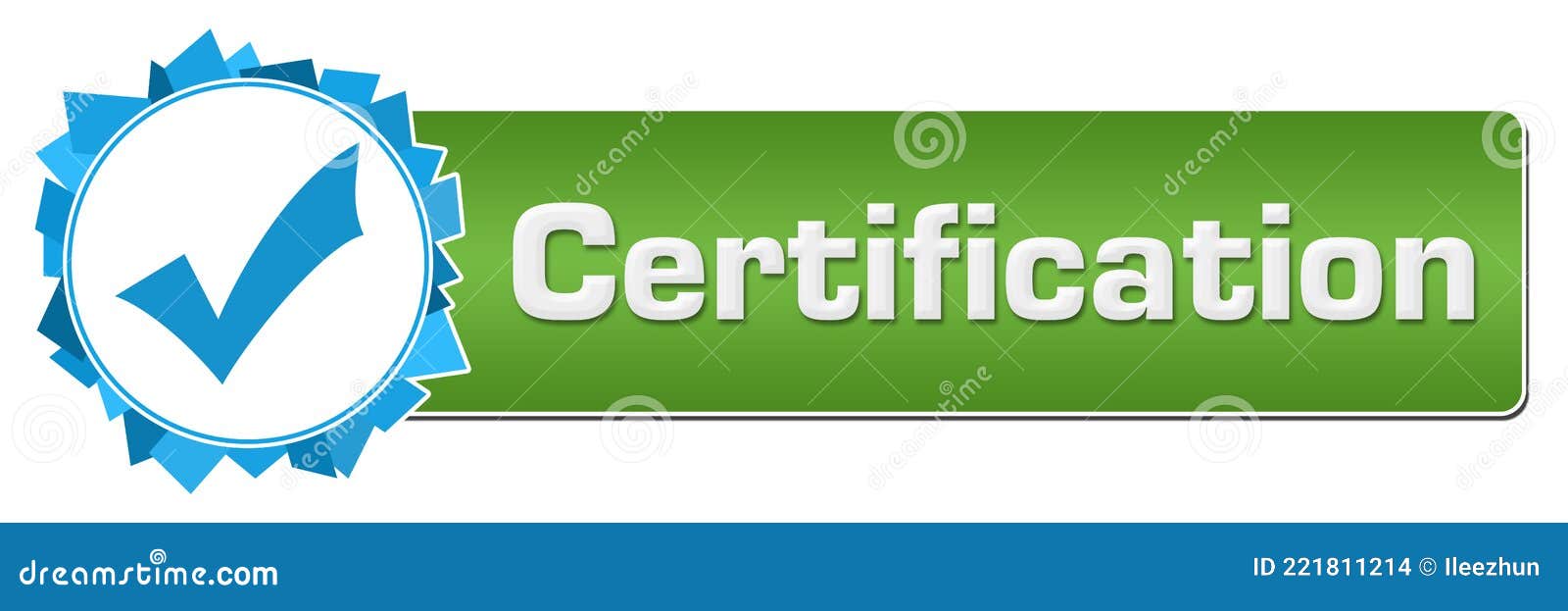 Certification Blue Green Random Shapes Circle Bar Stock Illustration ...