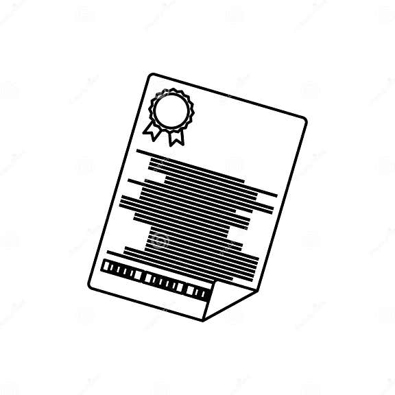 Certification Document Isolated Stock Illustration - Illustration of ...