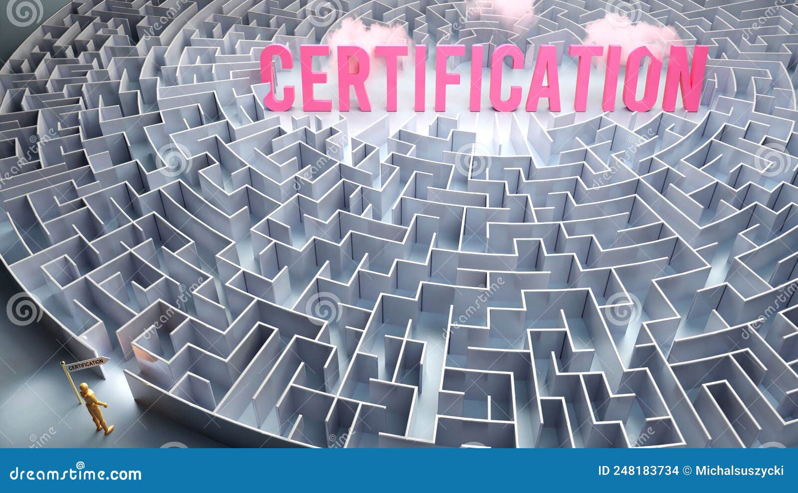 Certification and a Difficult Path To it Stock Illustration ...
