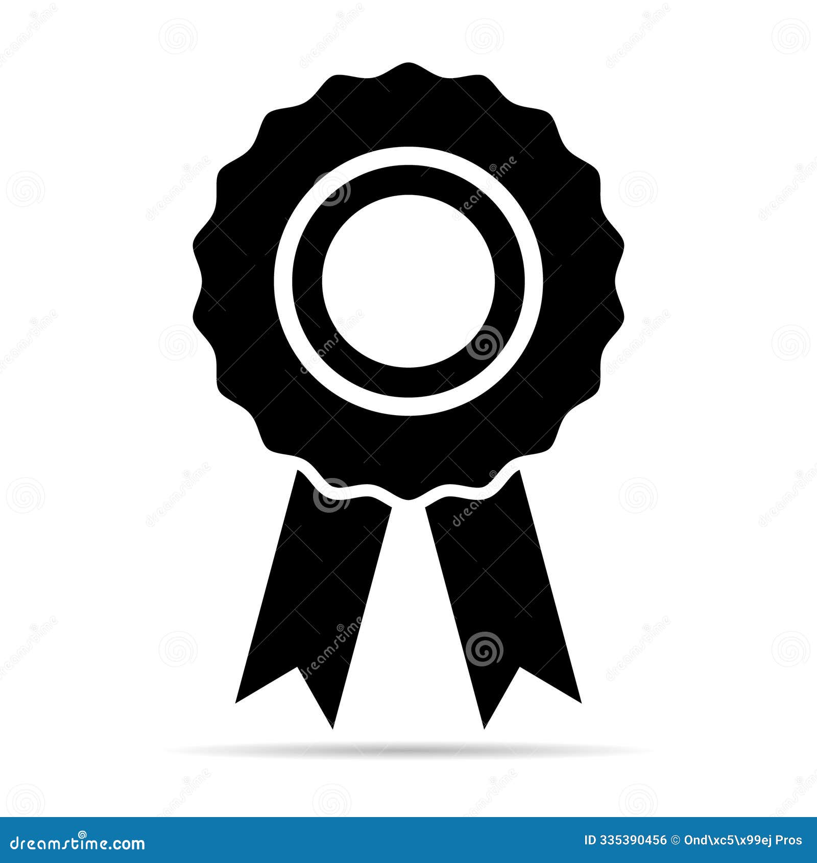 Certification Seal Shadow Award Icon, Ribbon Web Stamp Symbol, Label ...